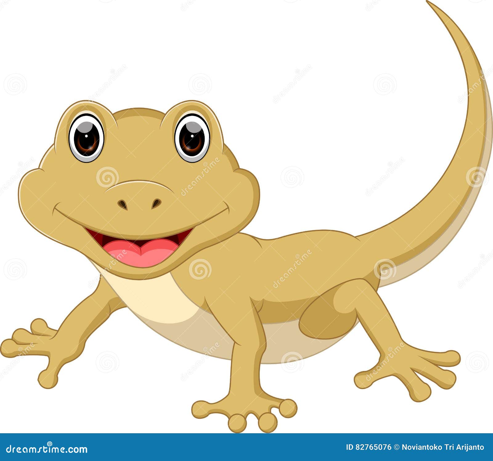 Cute lizard cartoon stock vector. Illustration of isolated - 82765076