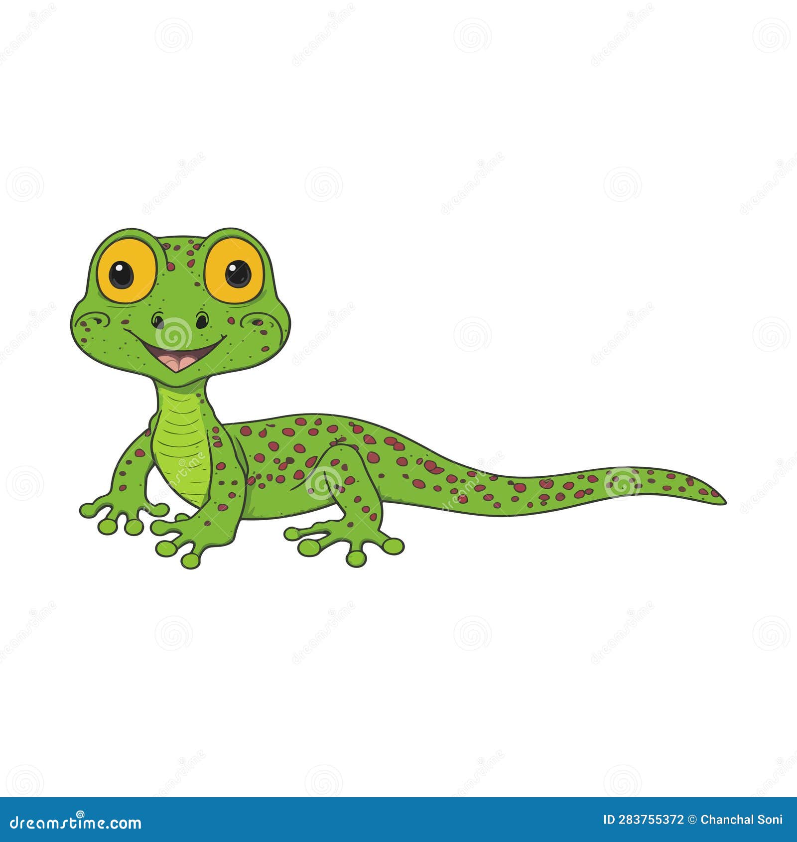 Cute Lizard Cartoon Vector Design Stock Illustration - Illustration of ...