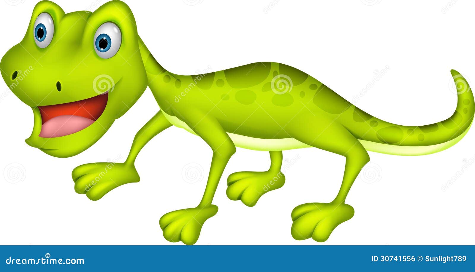 Cute lizard cartoon stock illustration. Illustration of cheerful - 30741556