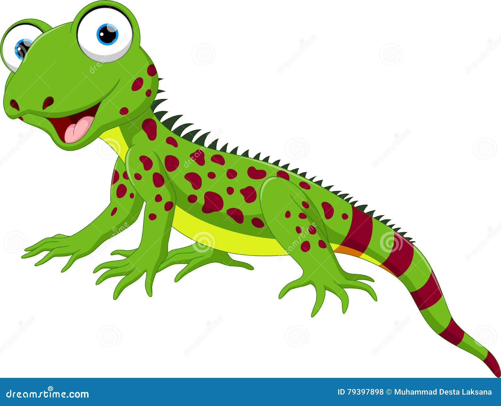 Cute lizard cartoon stock illustration. Illustration of childhood ...