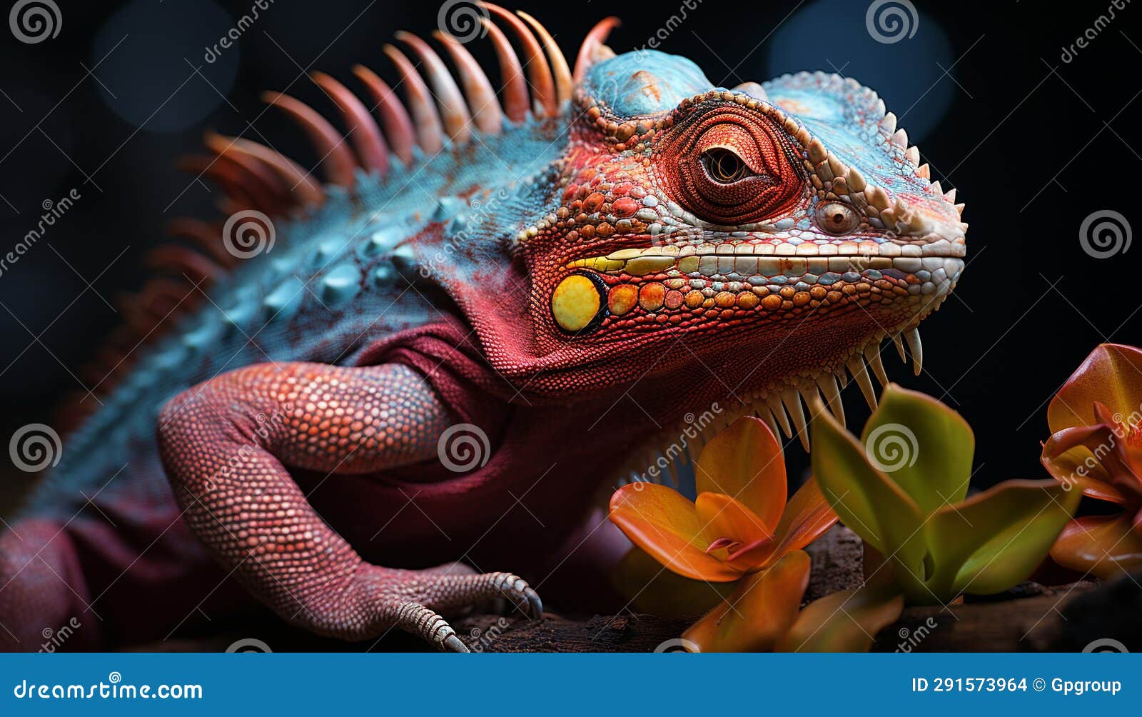 A Cute Lizard in the Forest, Looking at the Camera Generated by AI ...