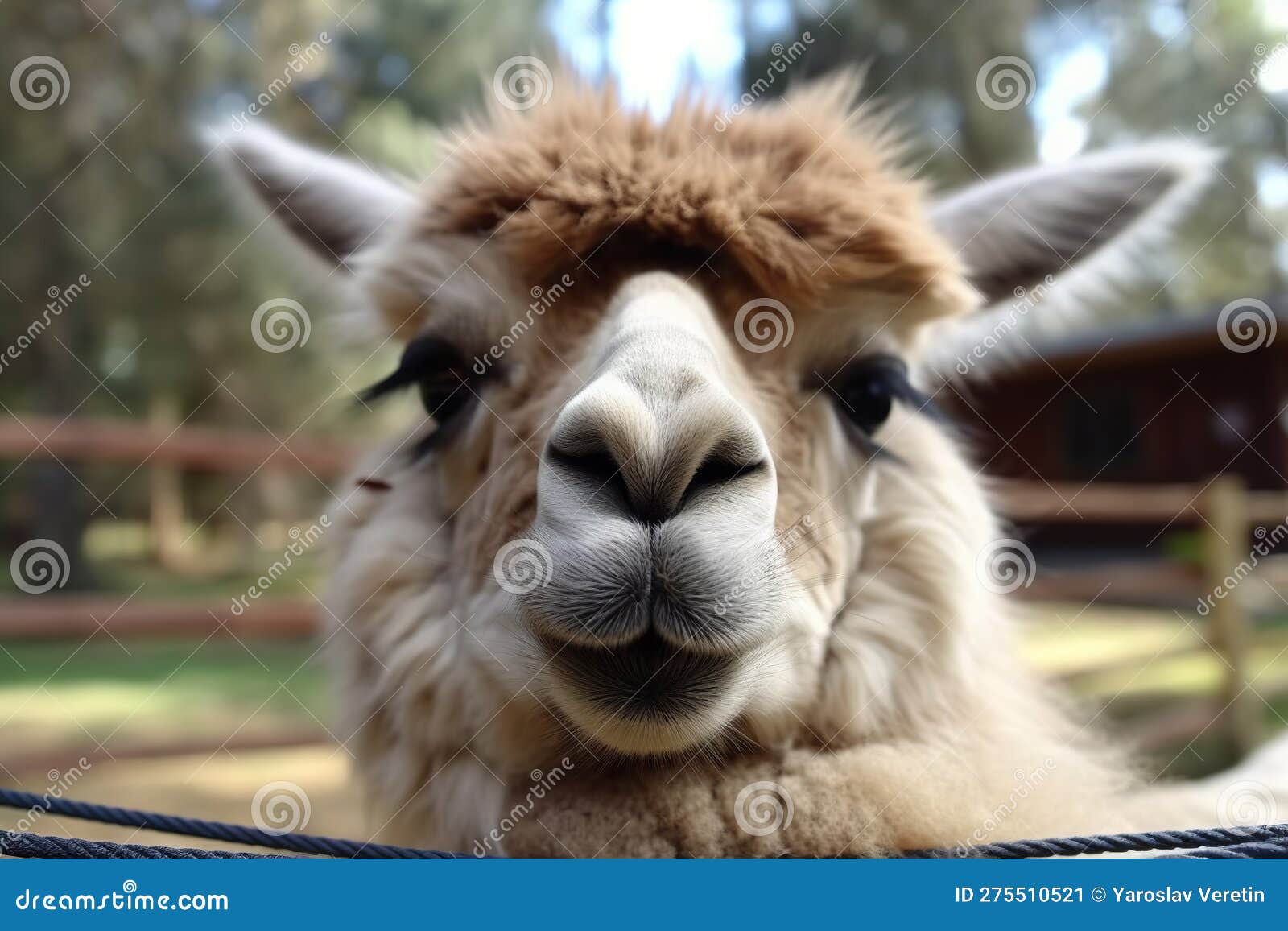 Cute Llama Face at Rest in Hammock. Generative AI Stock Illustration ...