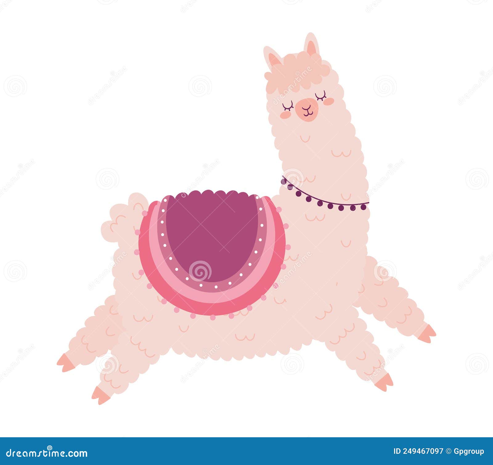 Cute llama illustration stock vector. Illustration of exotic - 249467097