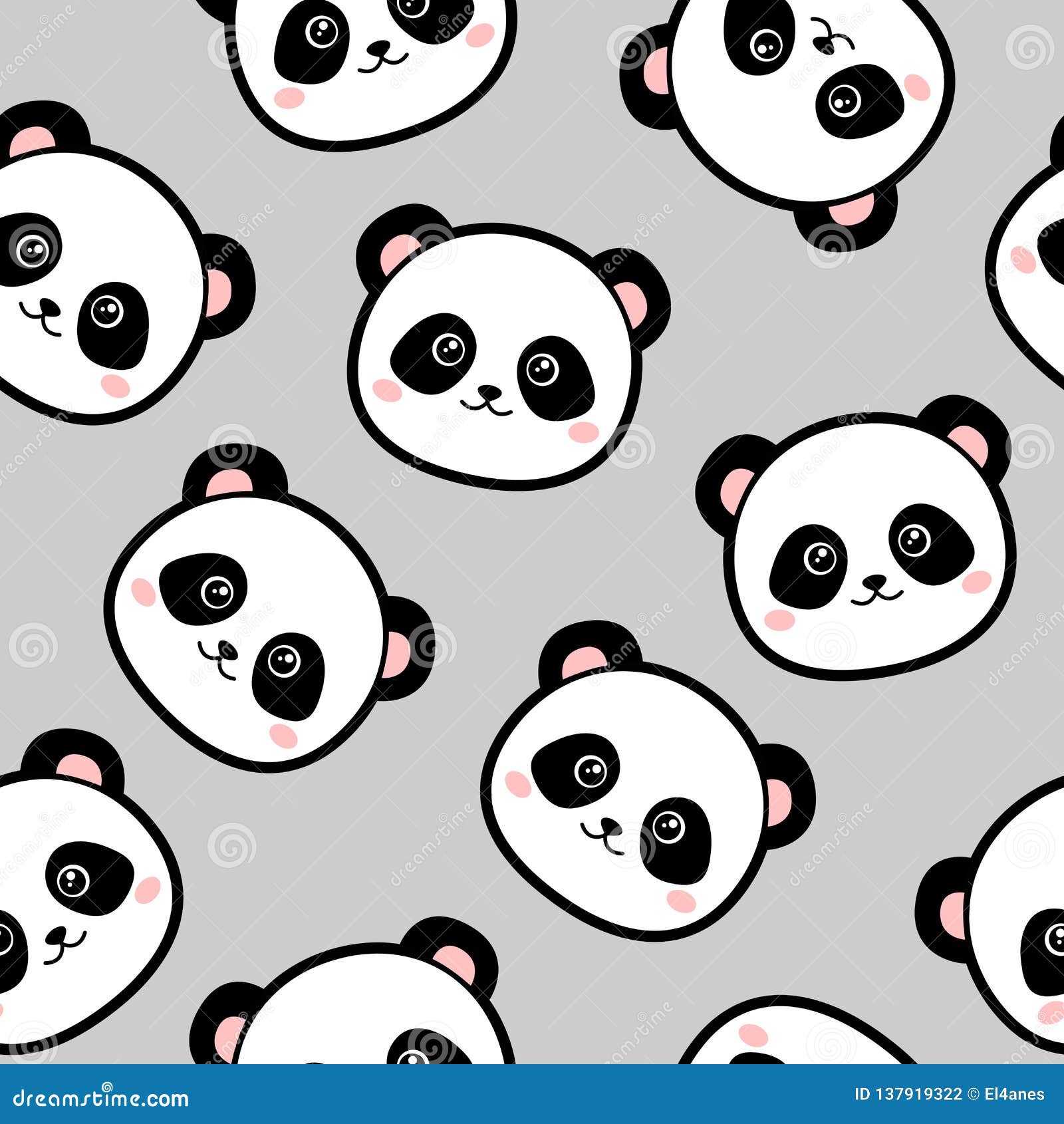 Cute Panda Seamless Pattern Stock Vector - Illustration of happy ... Cute Panda Seamless Pattern Stock Vector - Illustration of happy ...