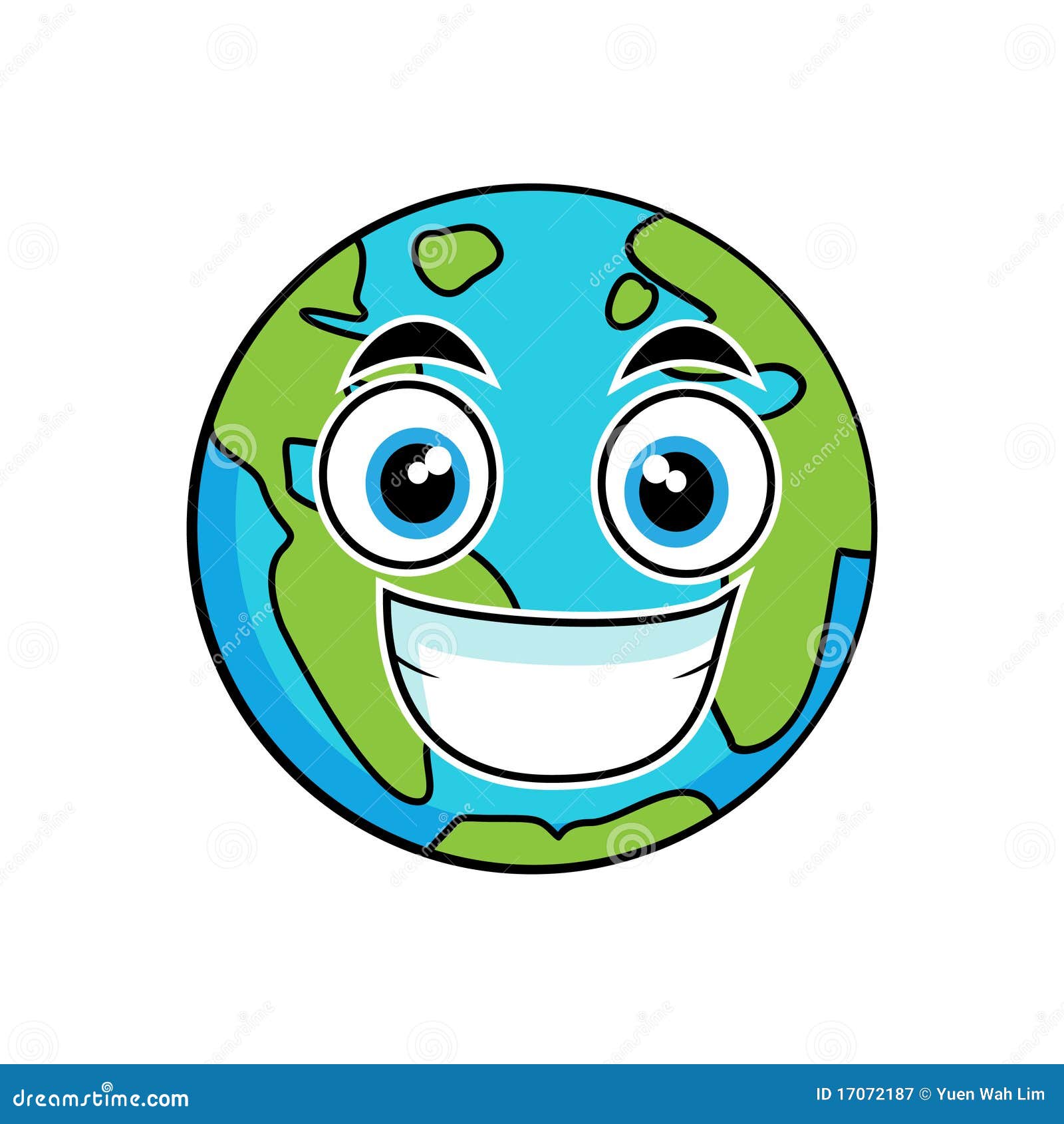 Cute looking earth stock vector. Illustration of europe - 17072187