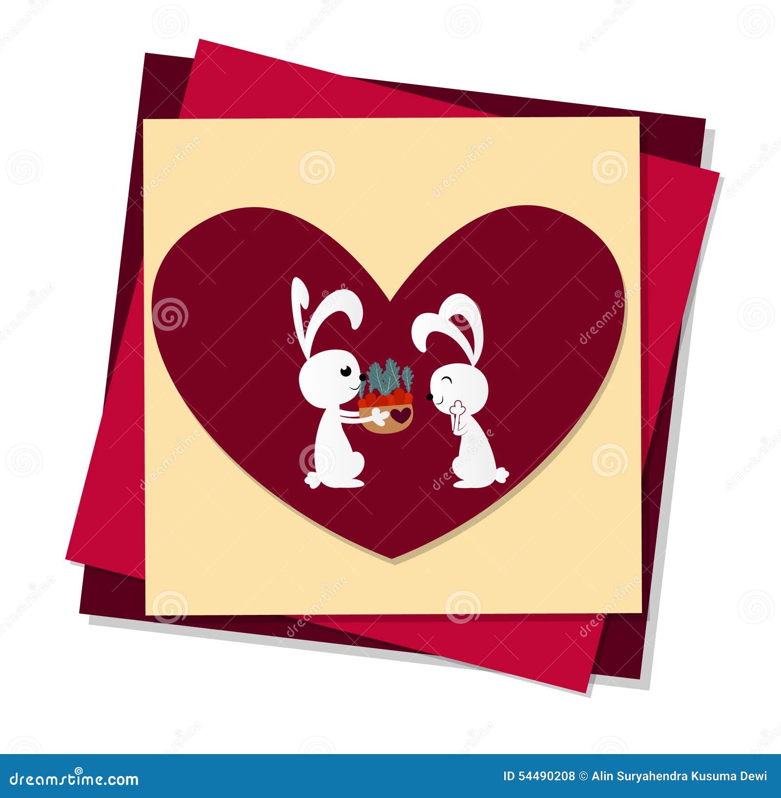 Cute Love Rabbit stock vector. Illustration of baby, bright - 54490208