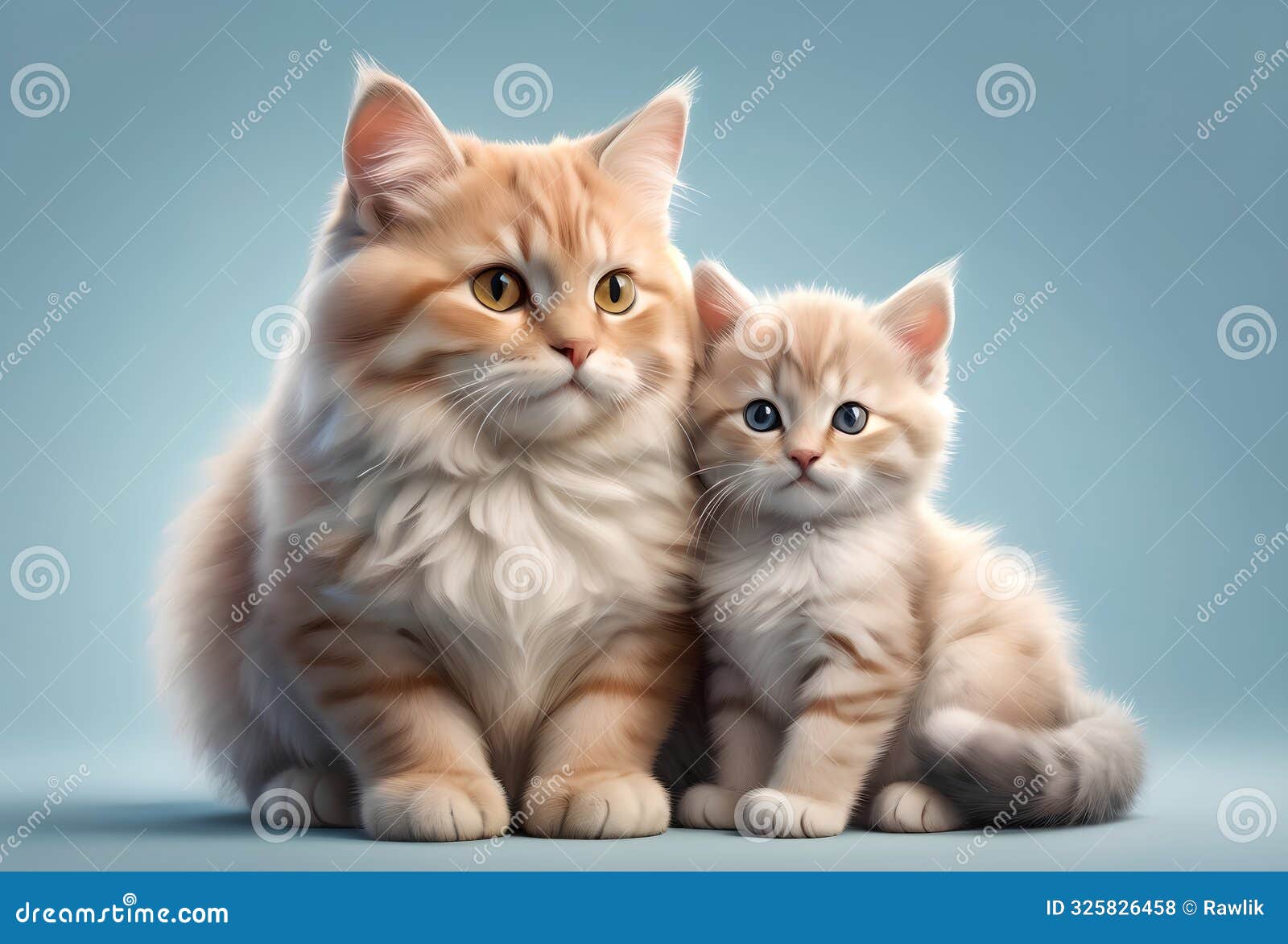 Cute Loving Two Cats, Dad and Son Stock Photo - Image of mothers, gift ...