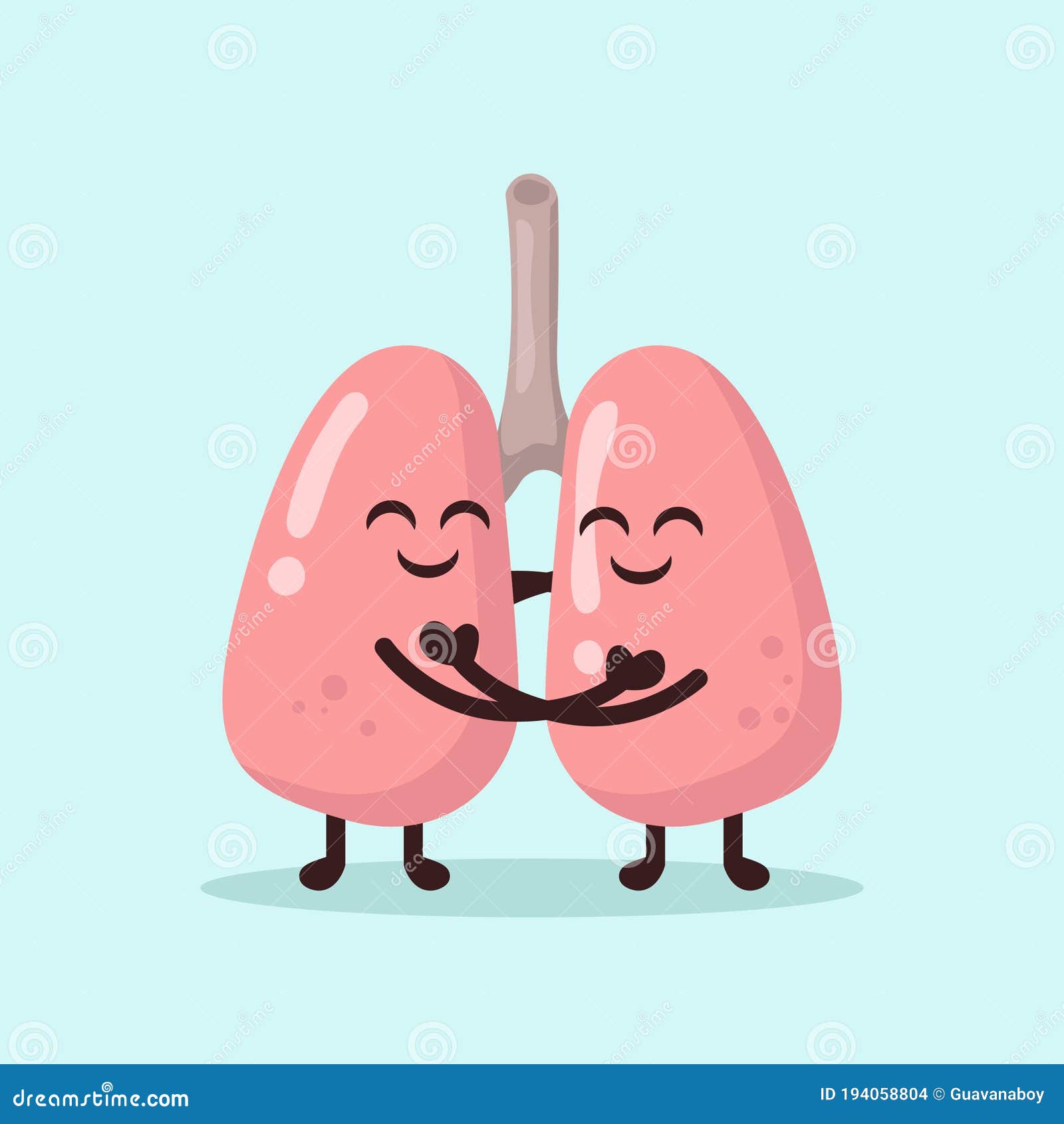 Cute Lungs With Question Mark Cartoon Vector | CartoonDealer.com #154116097