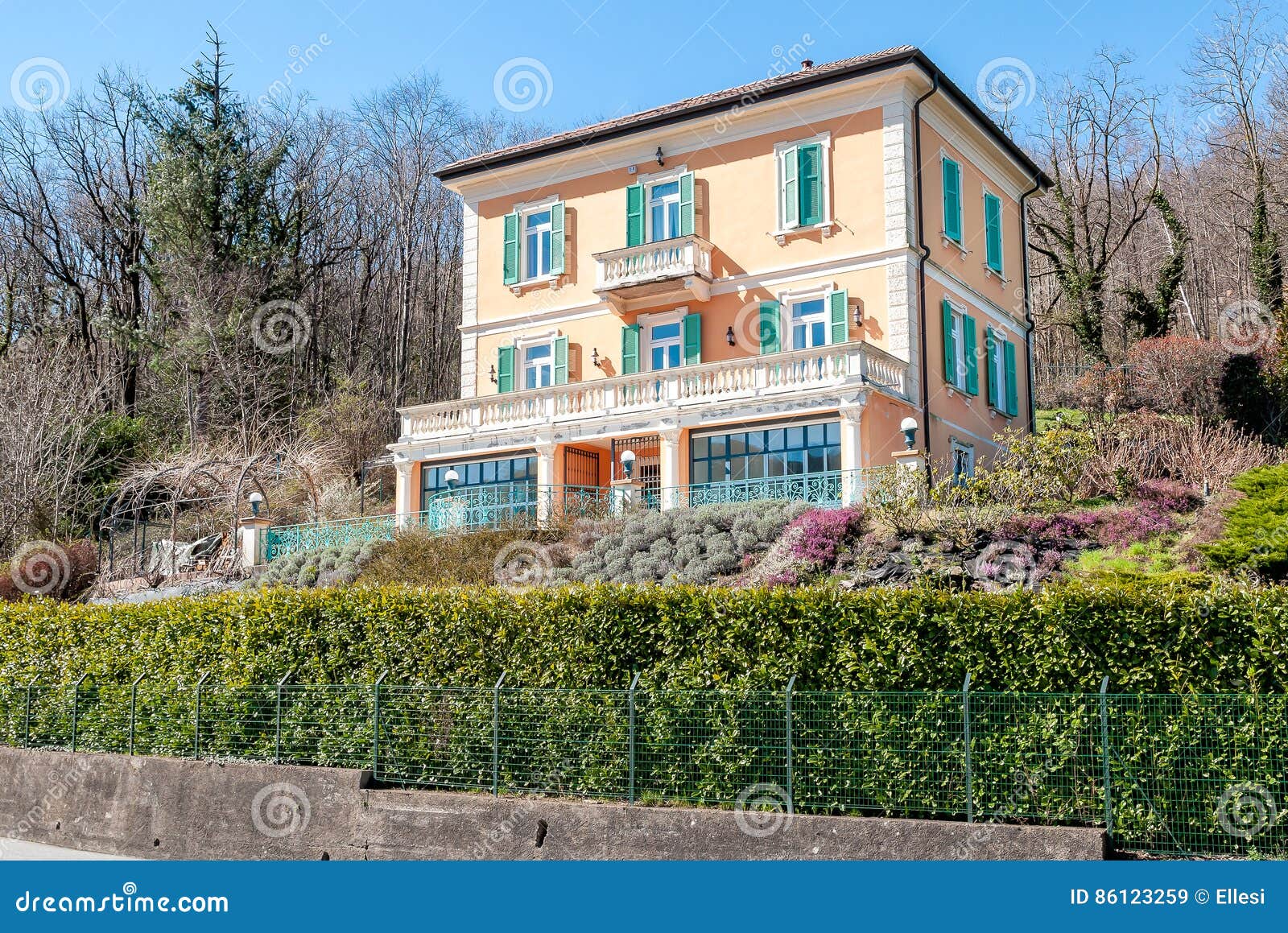 Cute Luxury Liberty Style House. Stock Image - Image of contemporary ...