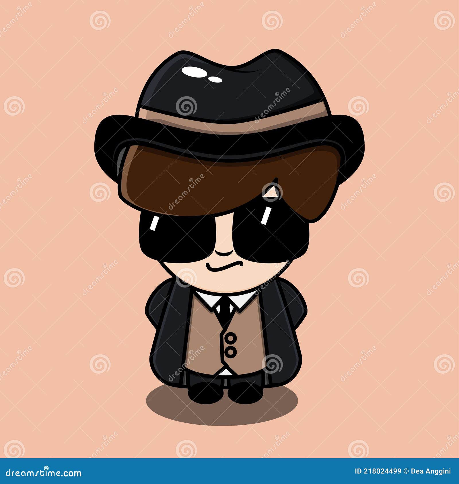 Mafia Character Design, Male And Female With Icon Set. Underground ...