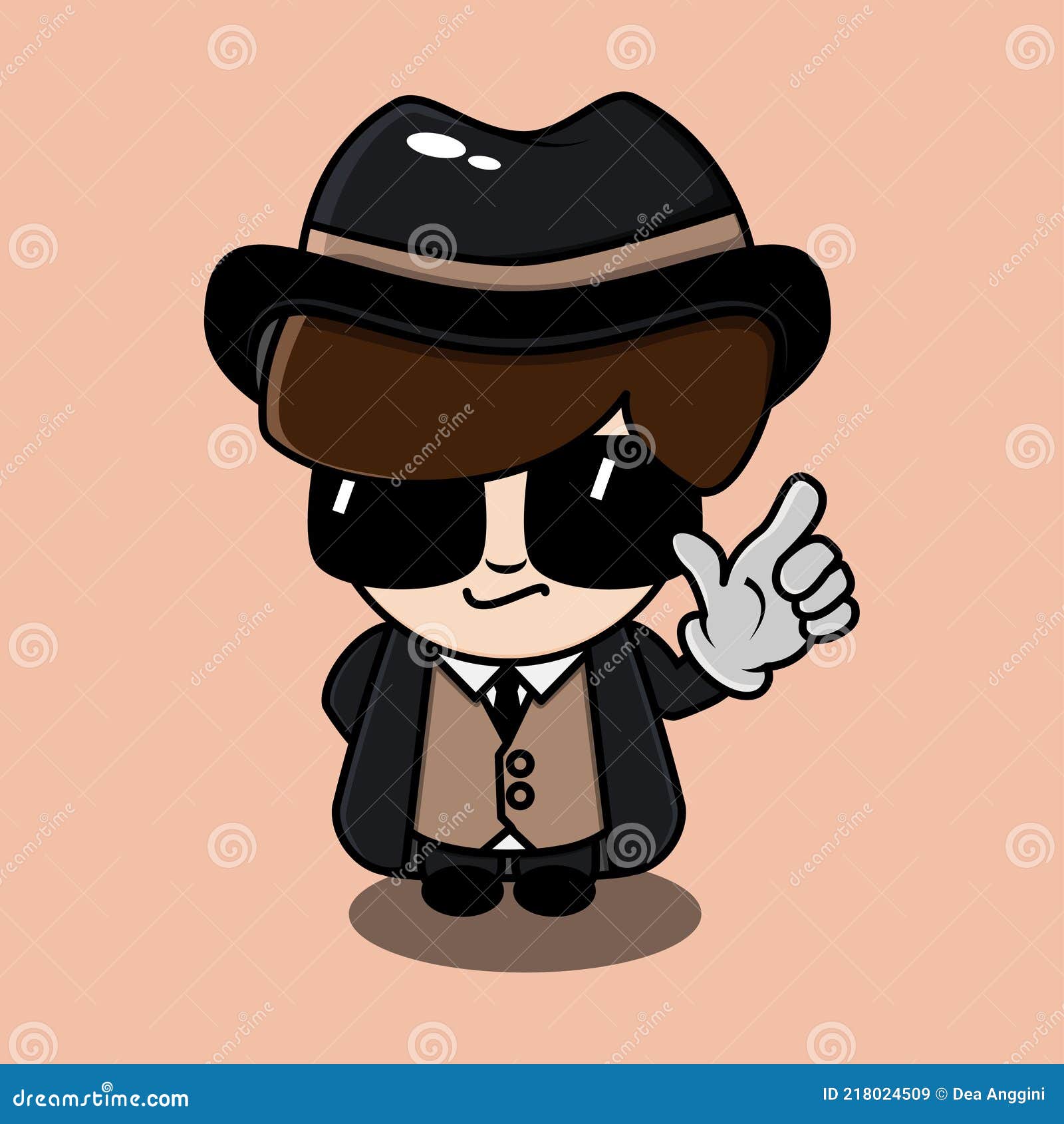 Mafia Character Design, Male And Female With Icon Set. Underground ...