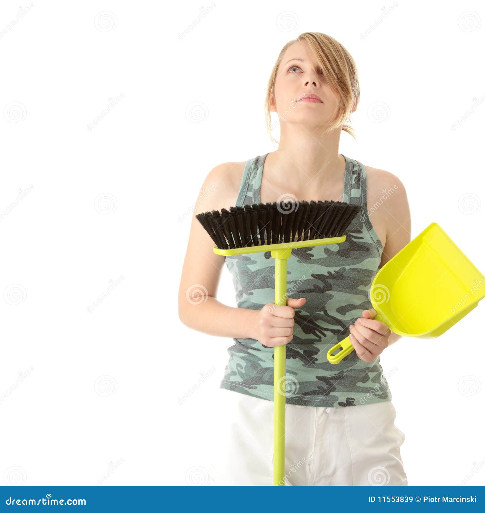 Cute maid woman cleaner stock image. Image of caucasian - 11553839