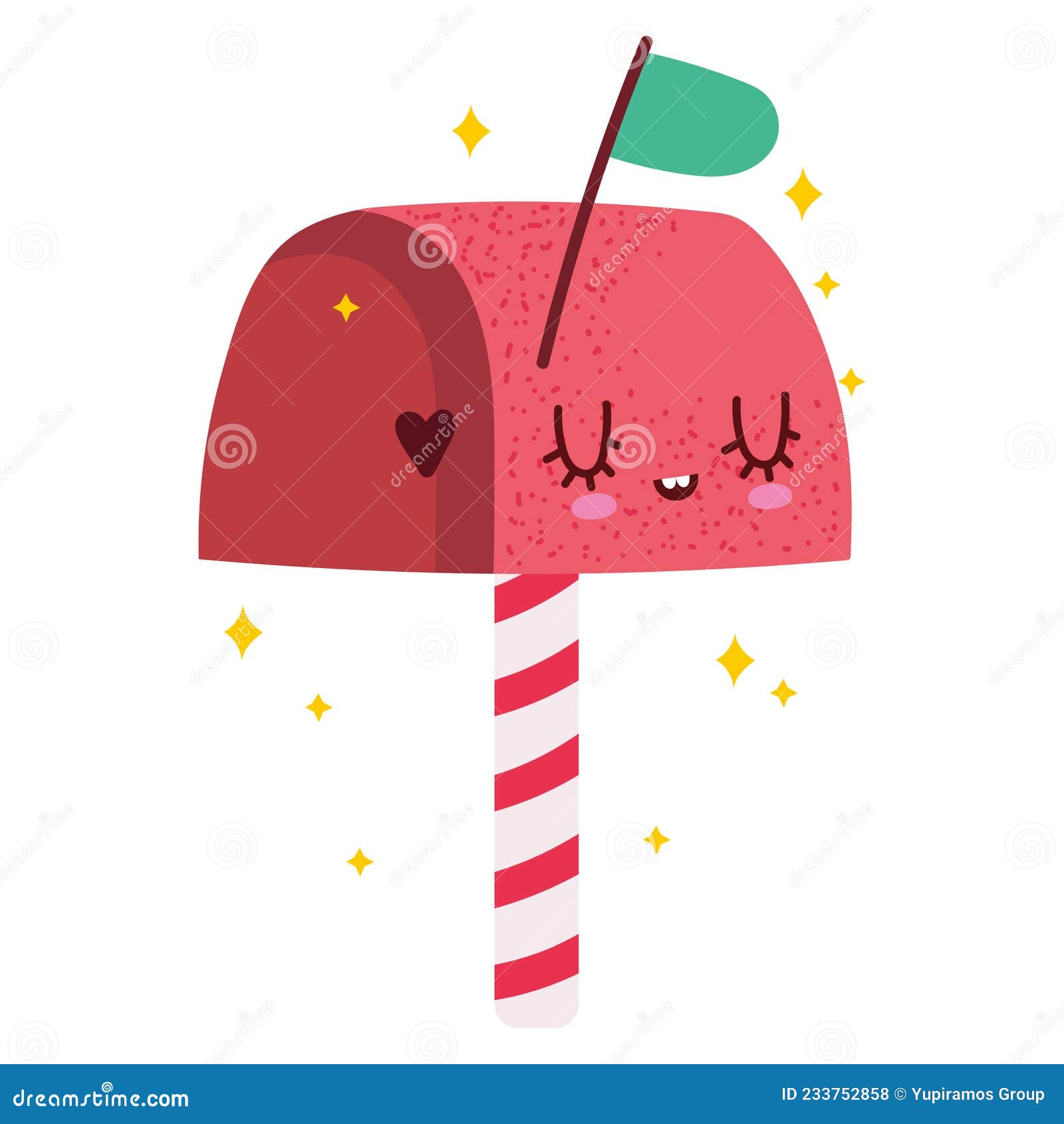 Cute mailbox courier stock vector. Illustration of figure - 233752858