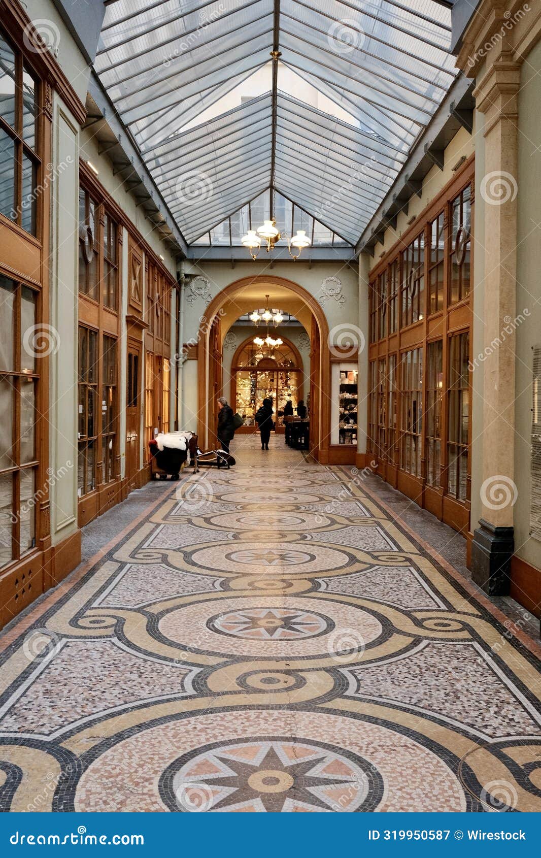 Cute mall in Paris, France stock image. Image of cute - 319950587