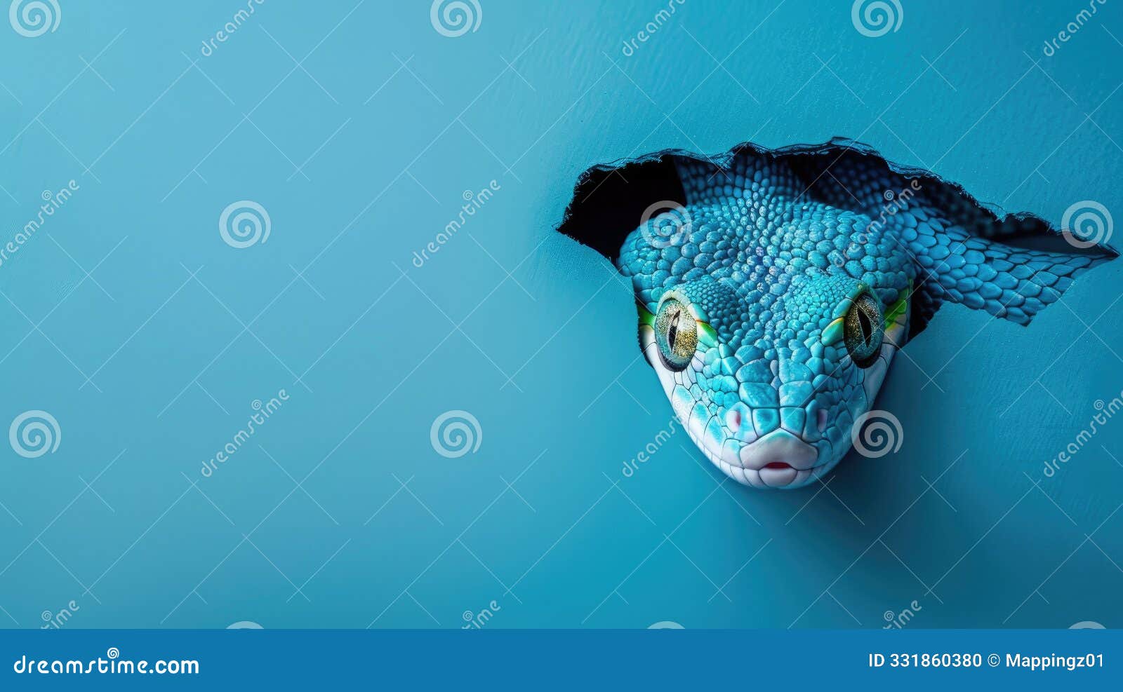 Cute Mamba Peeking Through A Hole Stock Photography | CartoonDealer.com ...