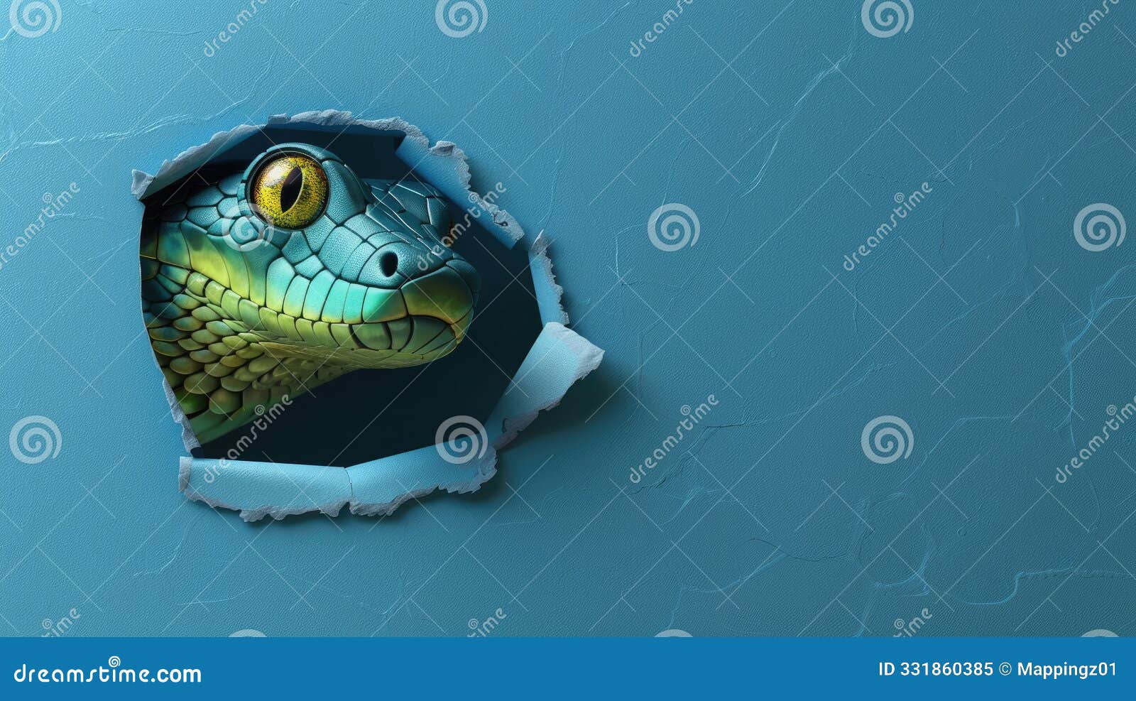 Cute Mamba Peeking Through A Hole Stock Photography | CartoonDealer.com ...