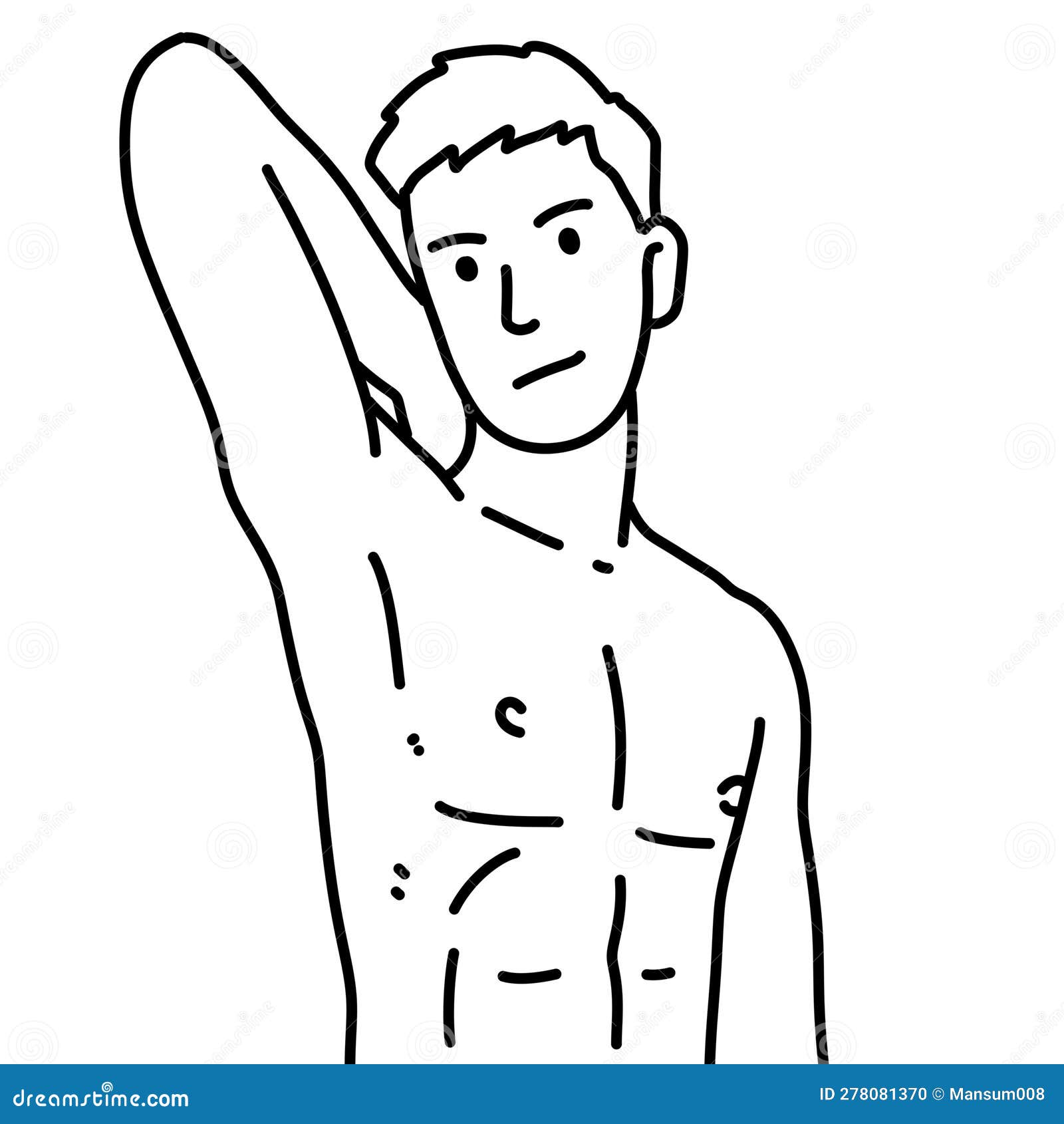 Cute Man Cartoon for Coloring Stock Illustration - Illustration of ...