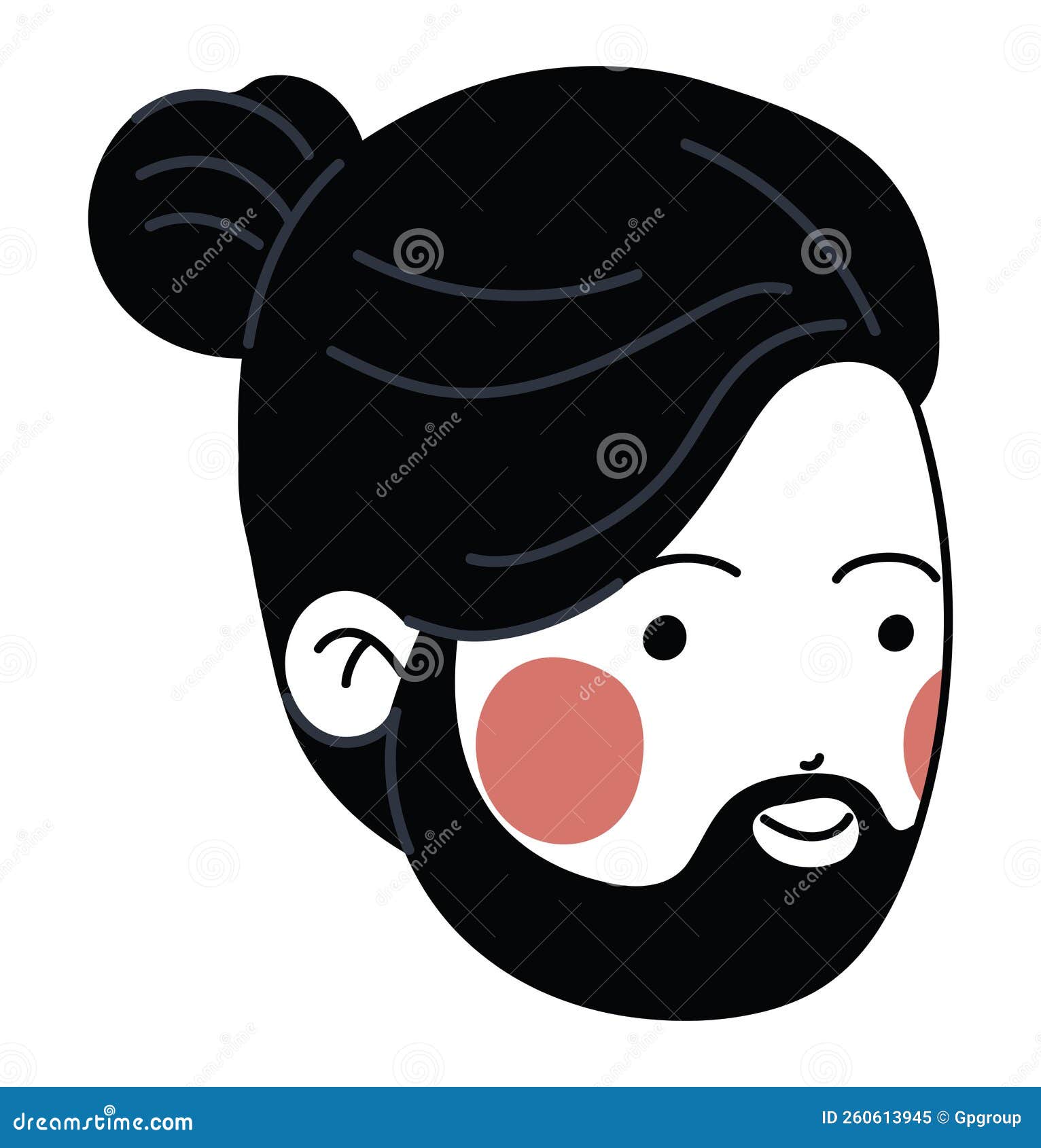 Cute man face design stock vector. Illustration of friendship - 260613945