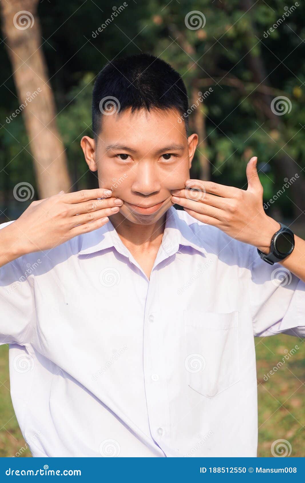 Cute man in nature garden stock photo. Image of cute - 188512550