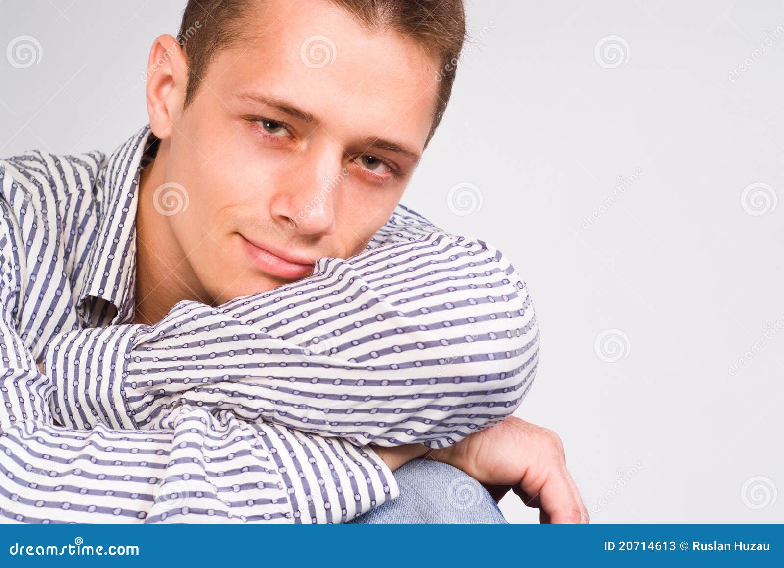 Cute man in shirt stock image. Image of young, caucasian - 20714613