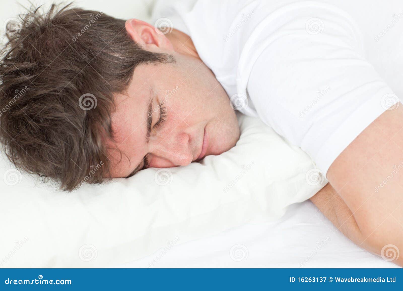 Cute man sleeping stock image. Image of healthy, portrait - 16263137