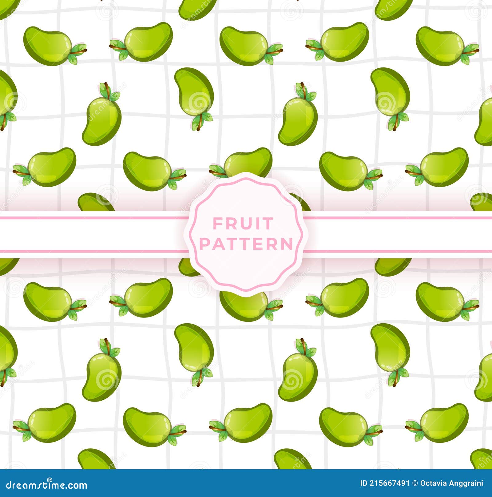 Cute Mango Seamless Pattern. Cute Fruits Pattern Premium Vector Stock ...