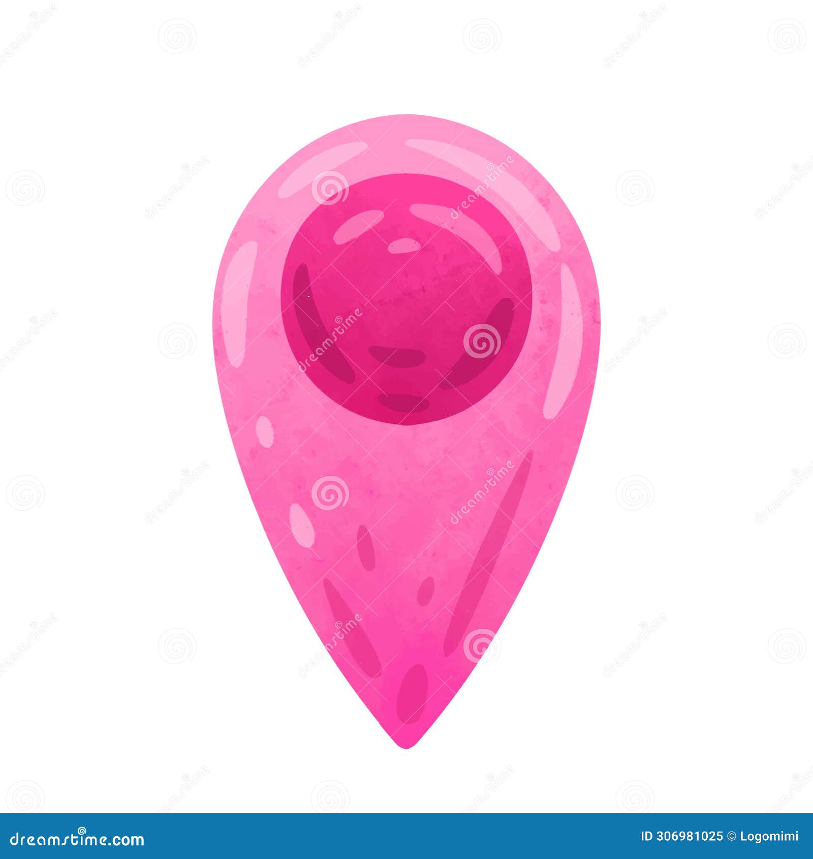 Cute Map Pin Vector, Location Icon Illustration Design Template ...