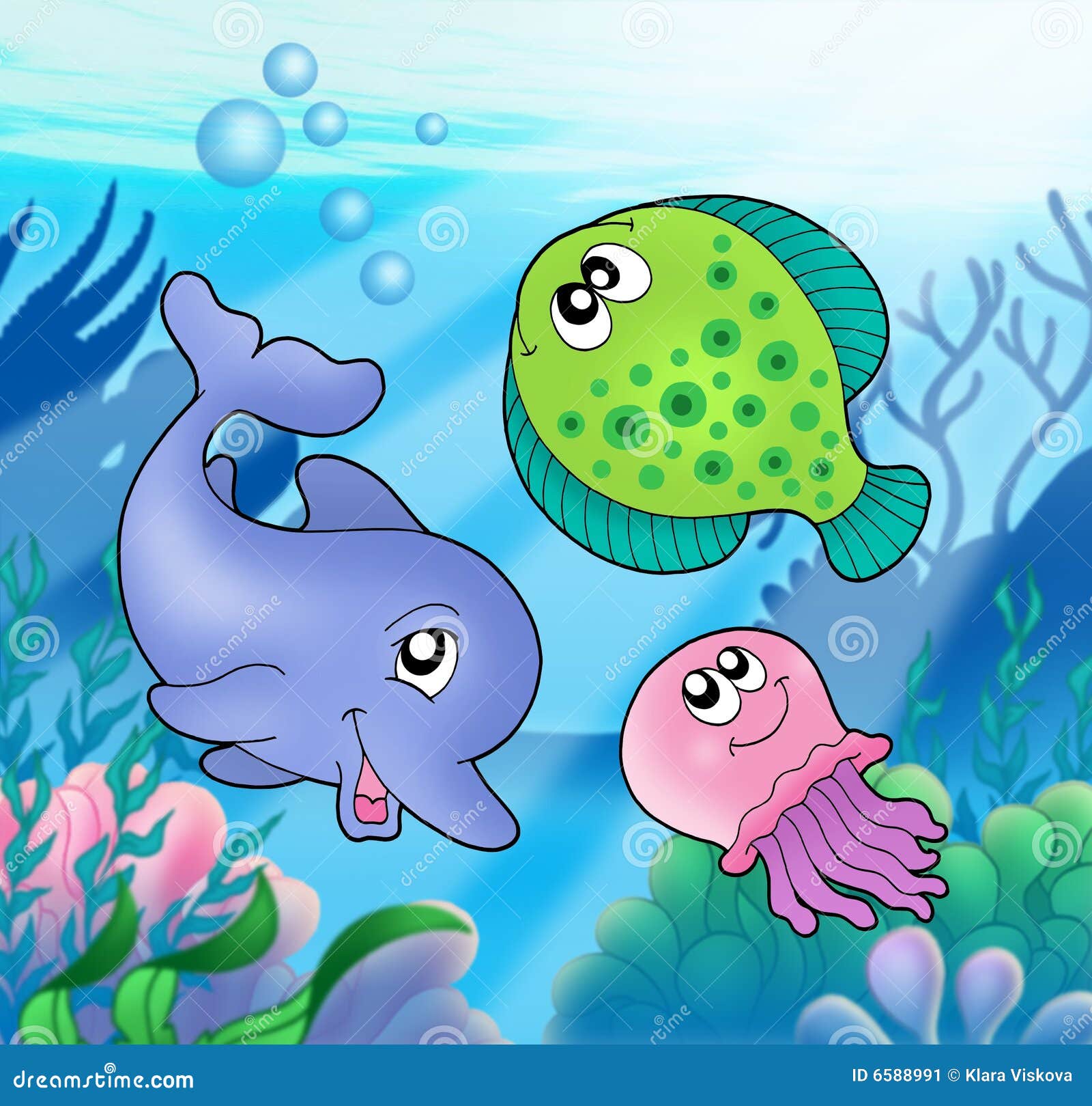 Marine Animals Collection Illustration, Drawing, Engraving, Ink, Line ...