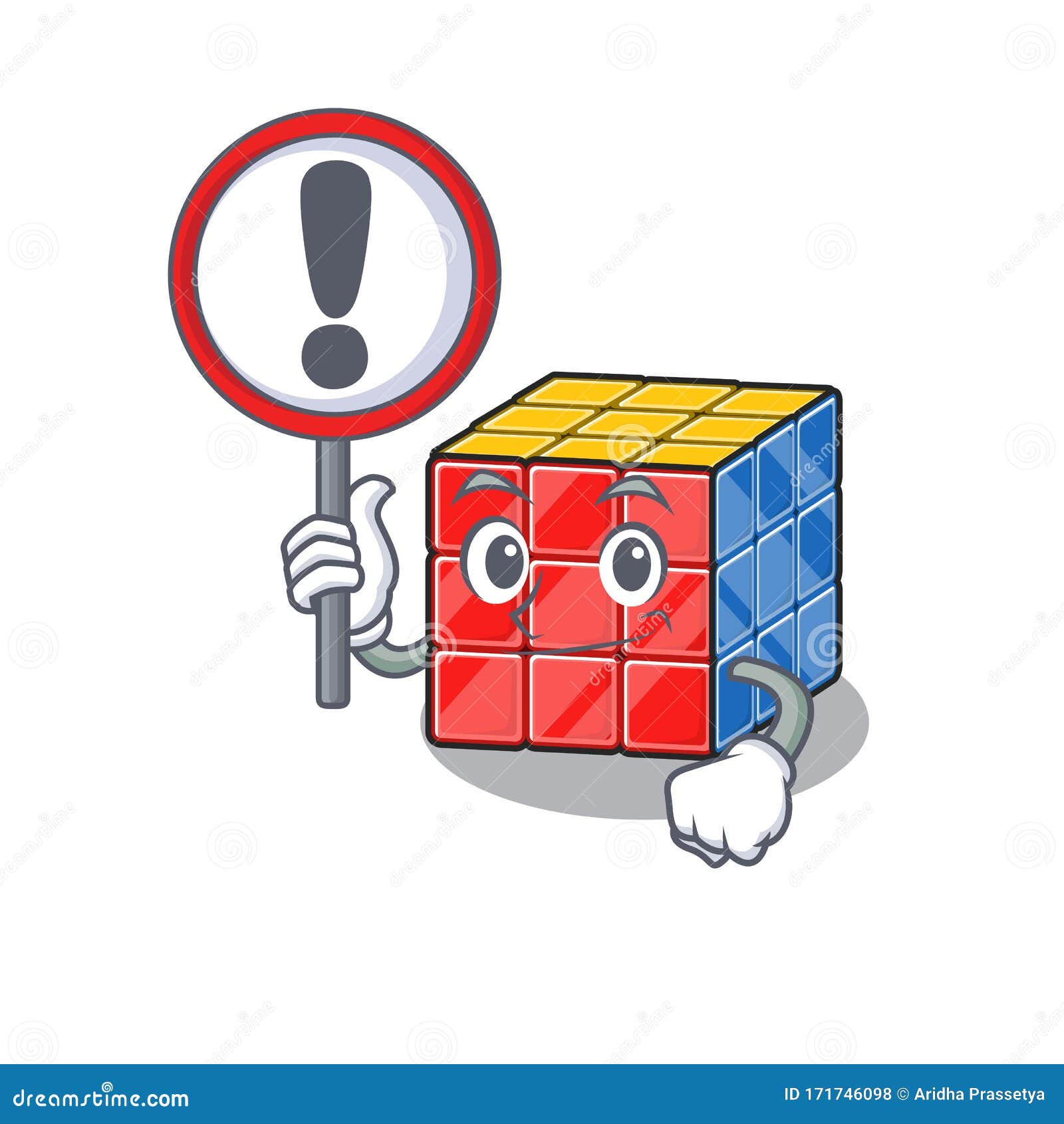 Rubic Cube Cartoon Concept Sailor Wearing Hat | CartoonDealer.com ...