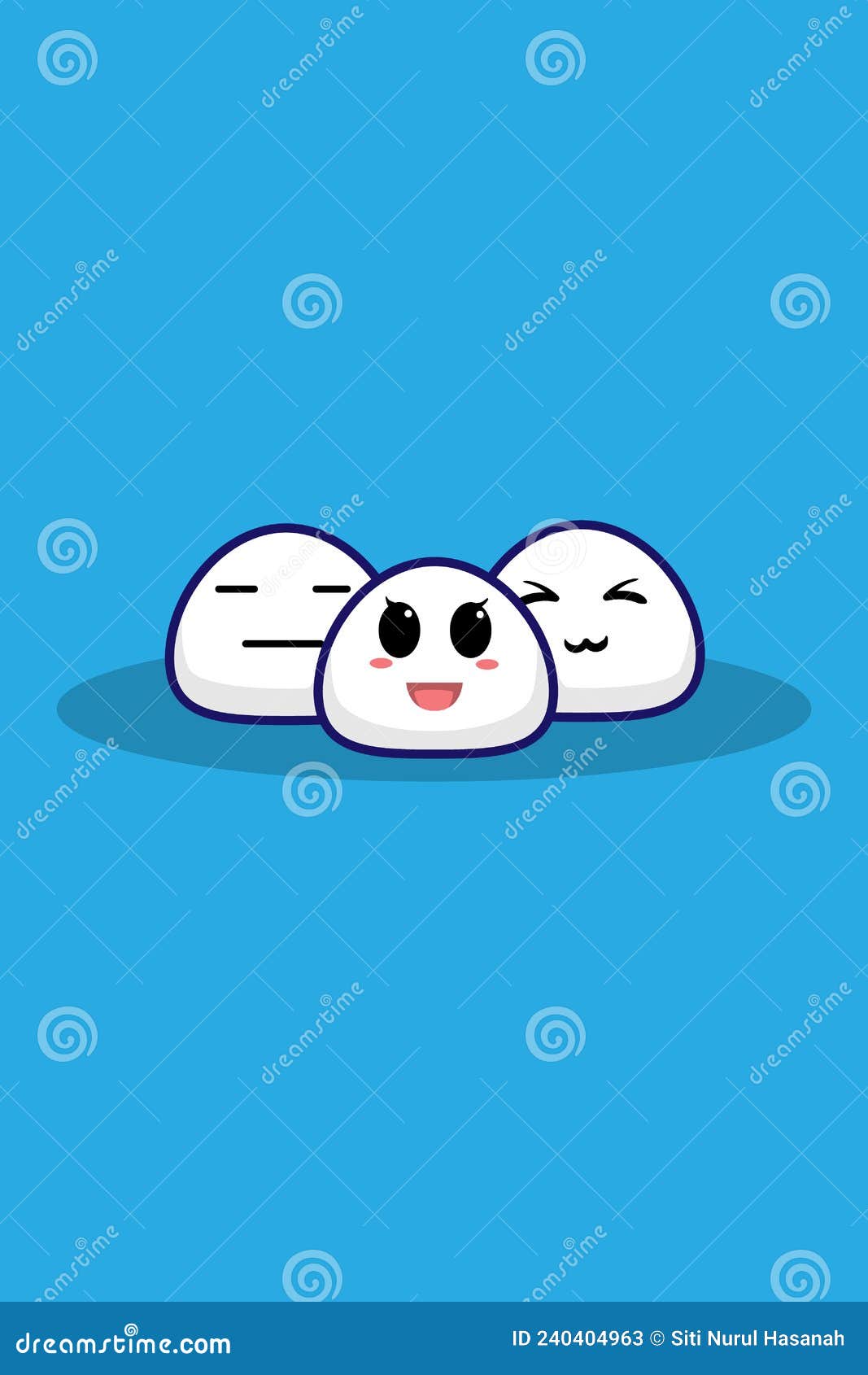 Cute Mini Meat Bun Cartoon Illustration Stock Vector - Illustration of ...