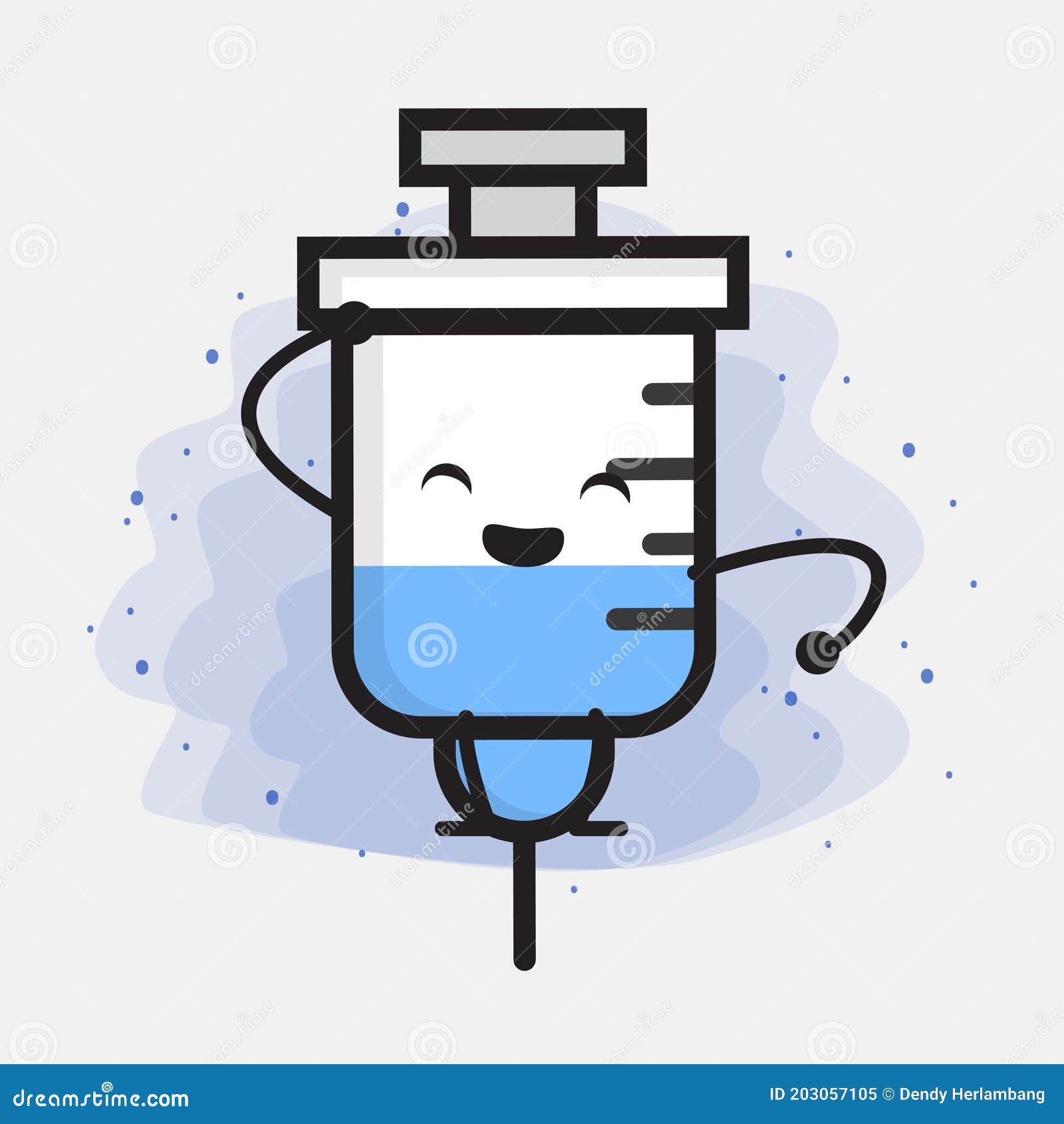 Cute Medical Syringe Vector Icon Illustration Stock Vector ...