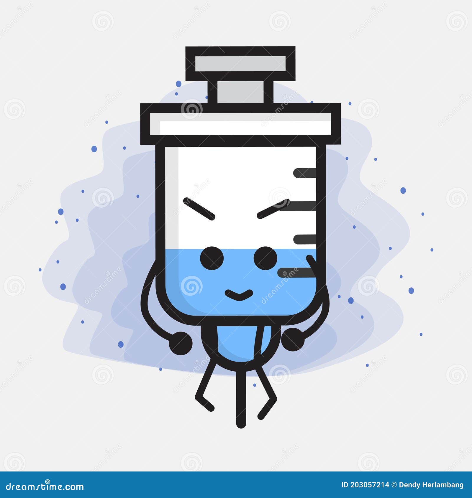 Cute Medical Syringe Vector Icon Illustration Stock Vector ...