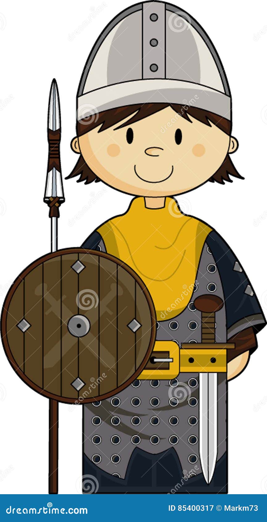 Medieval Soldier Cartoon Vector | CartoonDealer.com #85268443
