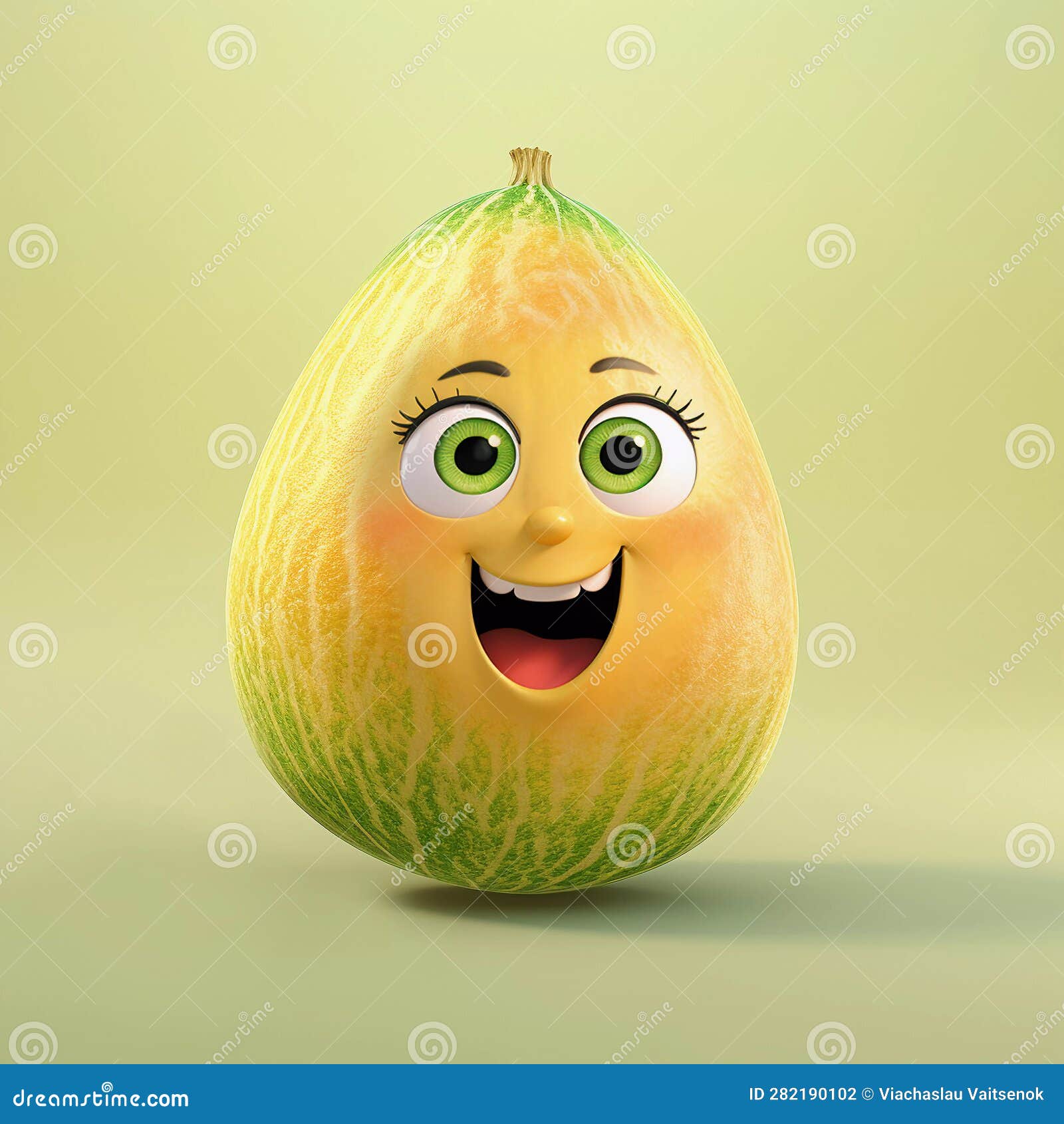 Cute Melon Backgrounds Cartoon Vector | CartoonDealer.com #19171917