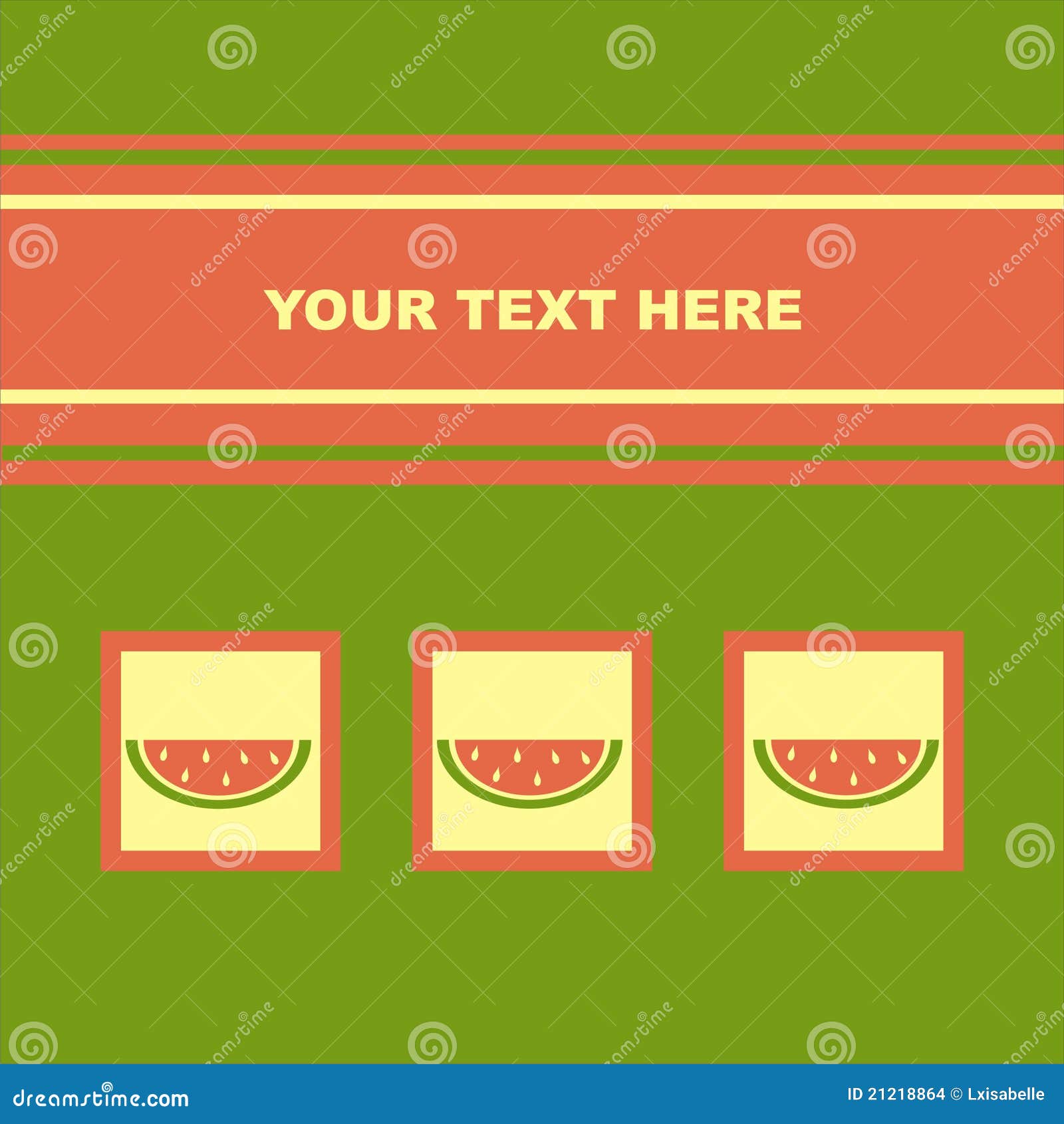 Cute melons card stock vector. Illustration of vector - 21218864