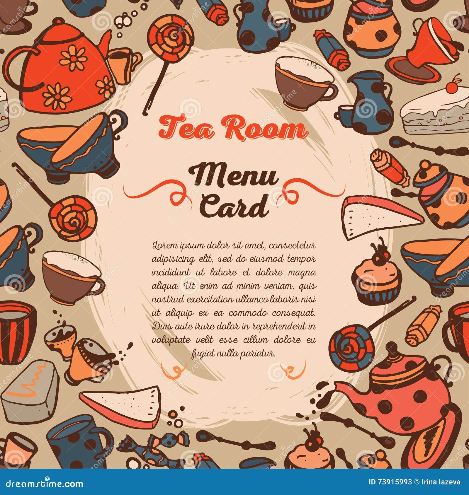 Cute Menu Card. Illustration | CartoonDealer.com #51056395