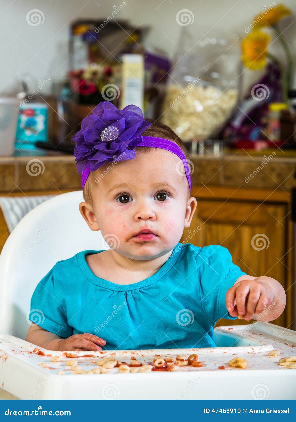 Cute Messy Baby stock photo. Image of cereal, house, hungry - 47468910