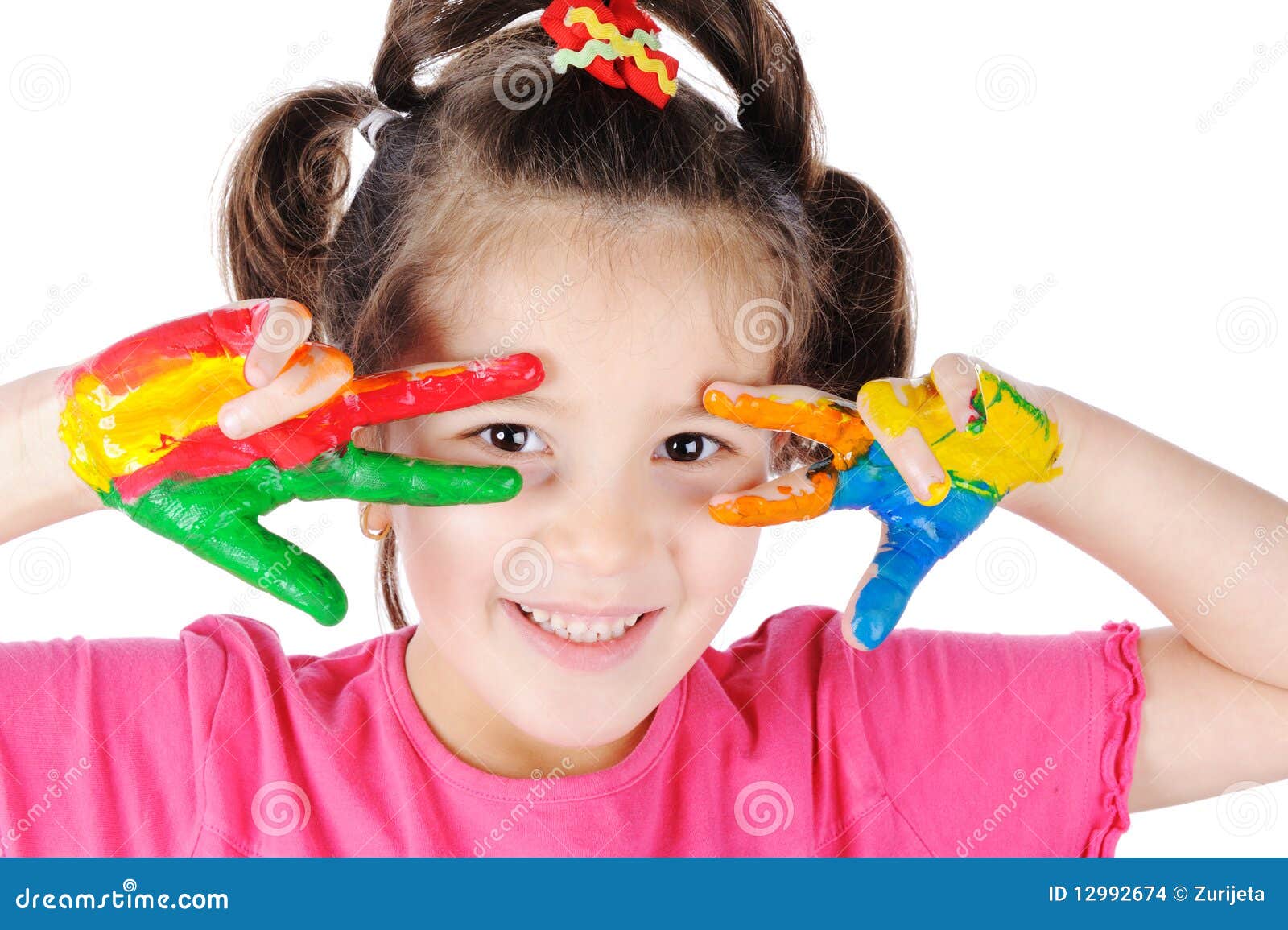 Cute messy girl stock photo. Image of female, face, drawing - 12992674