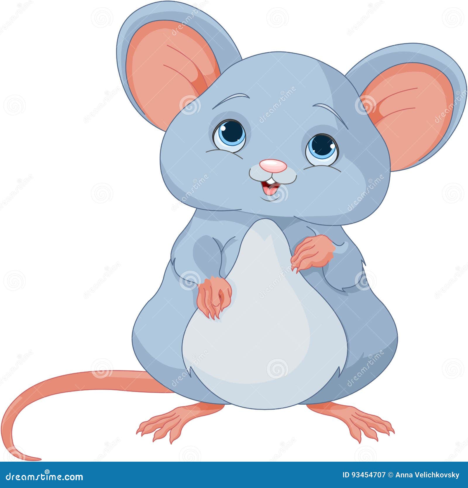 Cute Mice Greeting Background. Funny Cartoon Mouse. Royalty-Free Stock ...