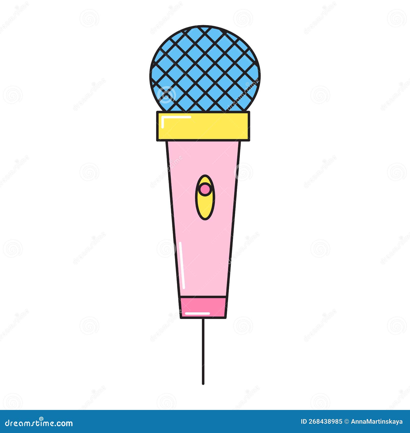 Cute Microphone Continuous One Line Vector Drawing. Pianoforte Hand ...