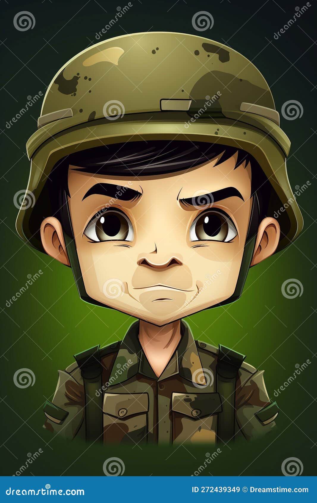 Cute Military Avatar. AI Generated Stock Illustration - Illustration of ...