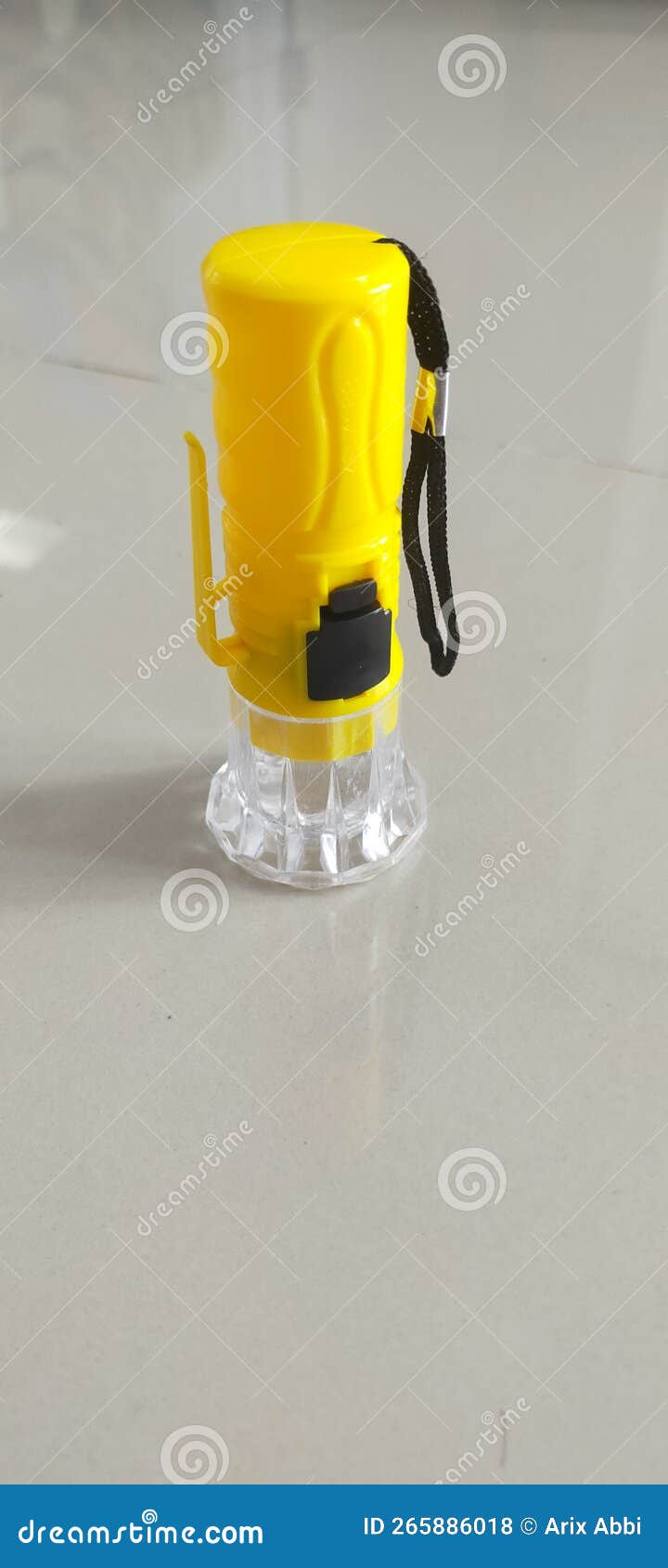 Cute Mini Flashlight Made of Plastic Suitable for Children Stock Photo ...