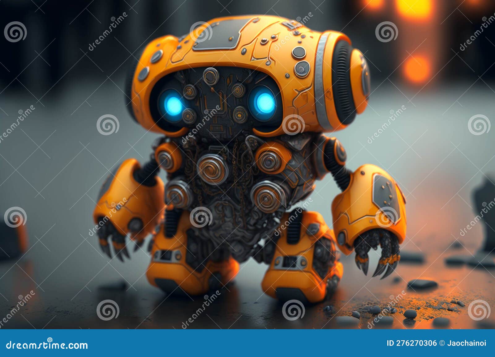 Cute Mini Robot, Generative AI Stock Illustration - Illustration of ...
