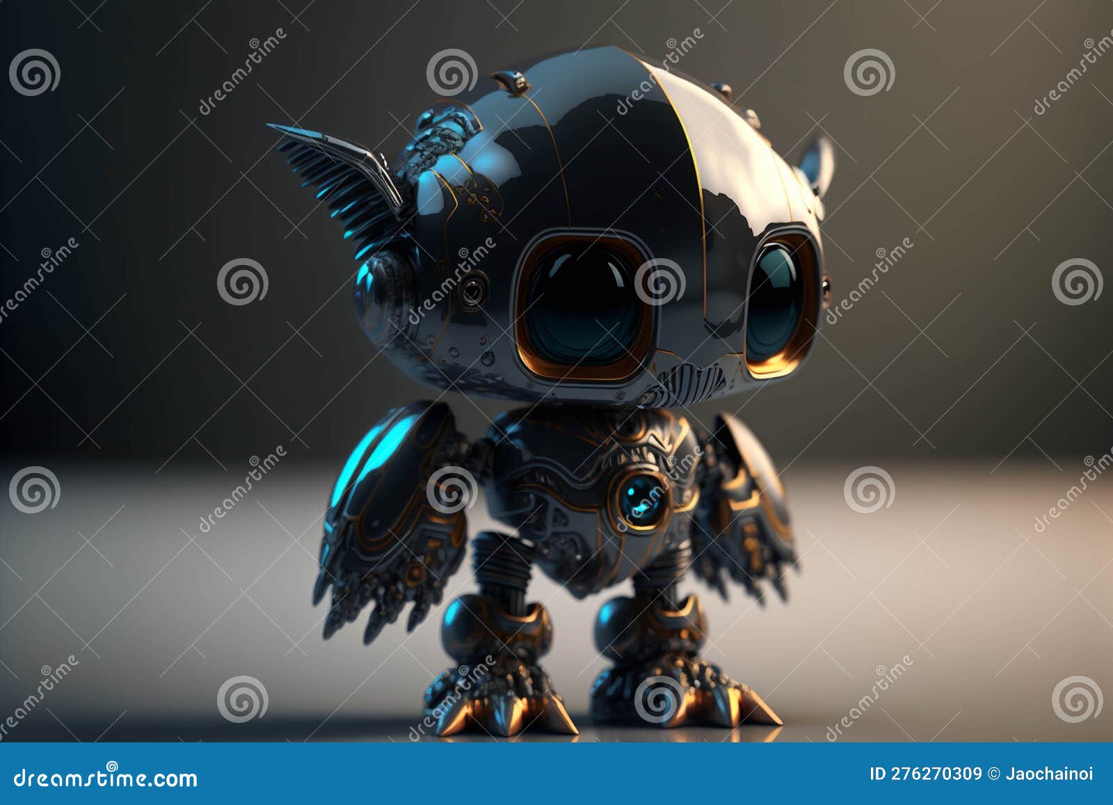 Cute Mini Robot, Generative AI Stock Illustration - Illustration of ...