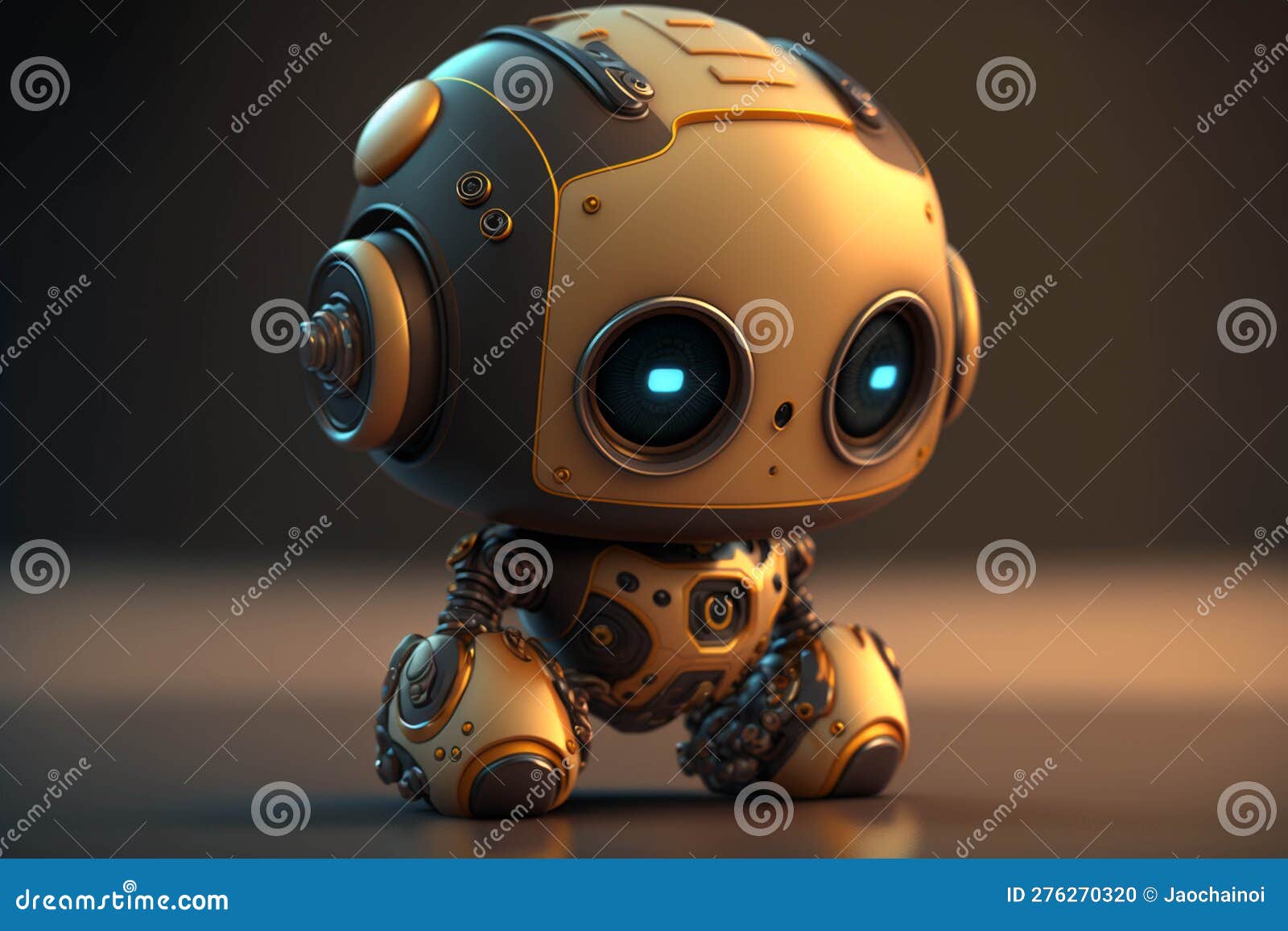 Cute Mini Robot, Generative AI Stock Illustration - Illustration of ...