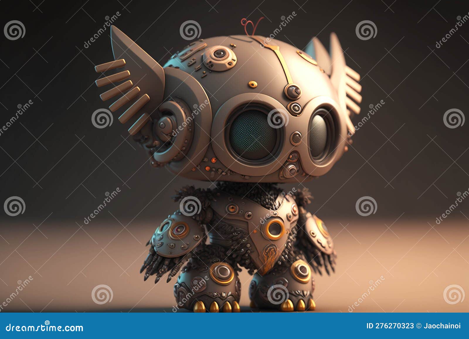 Cute Mini Robot, Generative AI Stock Illustration - Illustration of ...