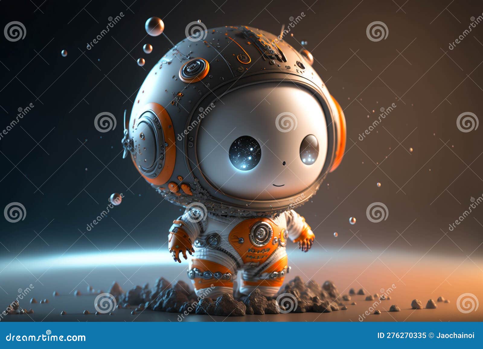 Cute Mini Robot, Generative AI Stock Illustration - Illustration of ...