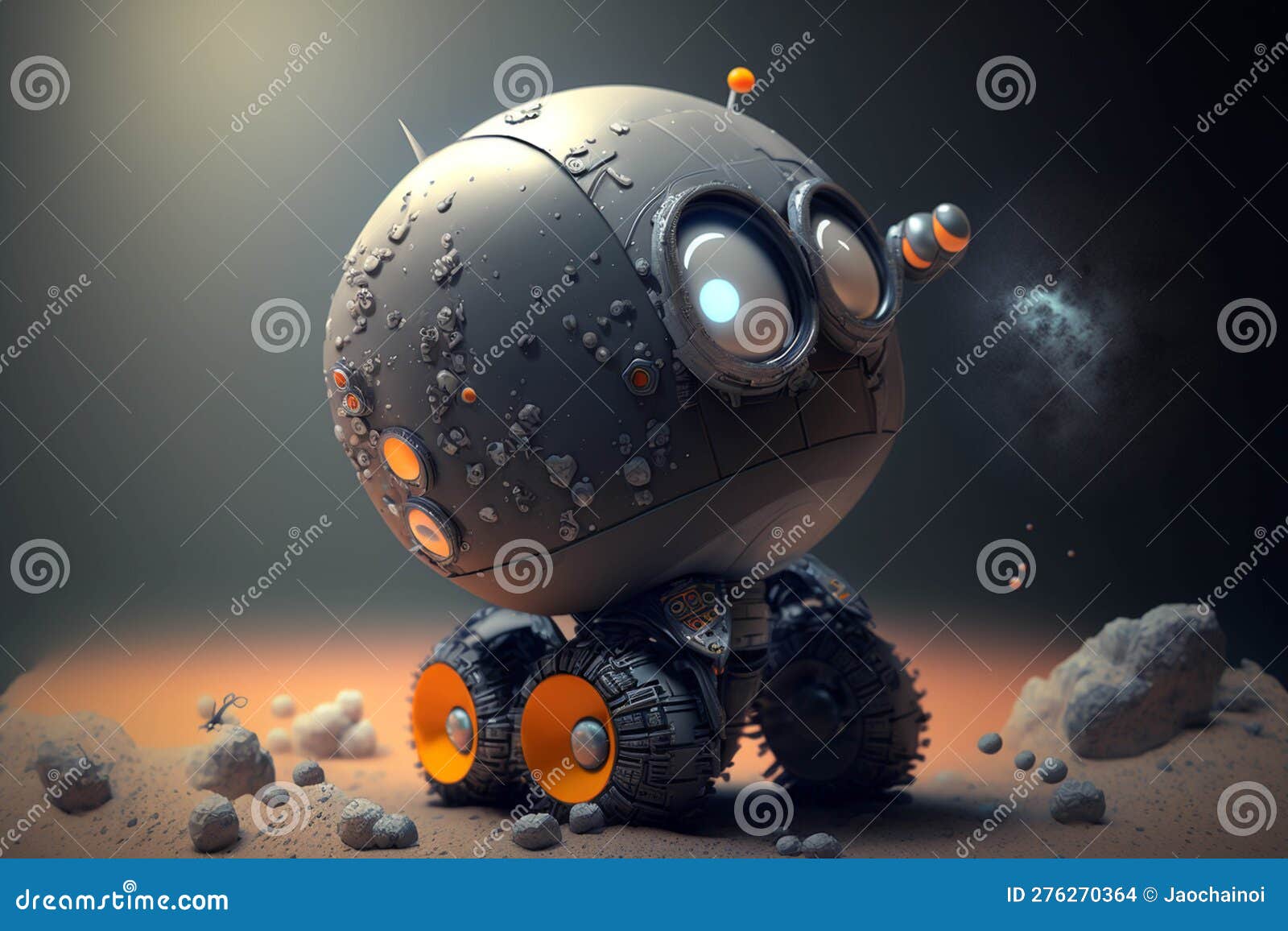 Cute Mini Robot, Generative AI Stock Illustration - Illustration of ...