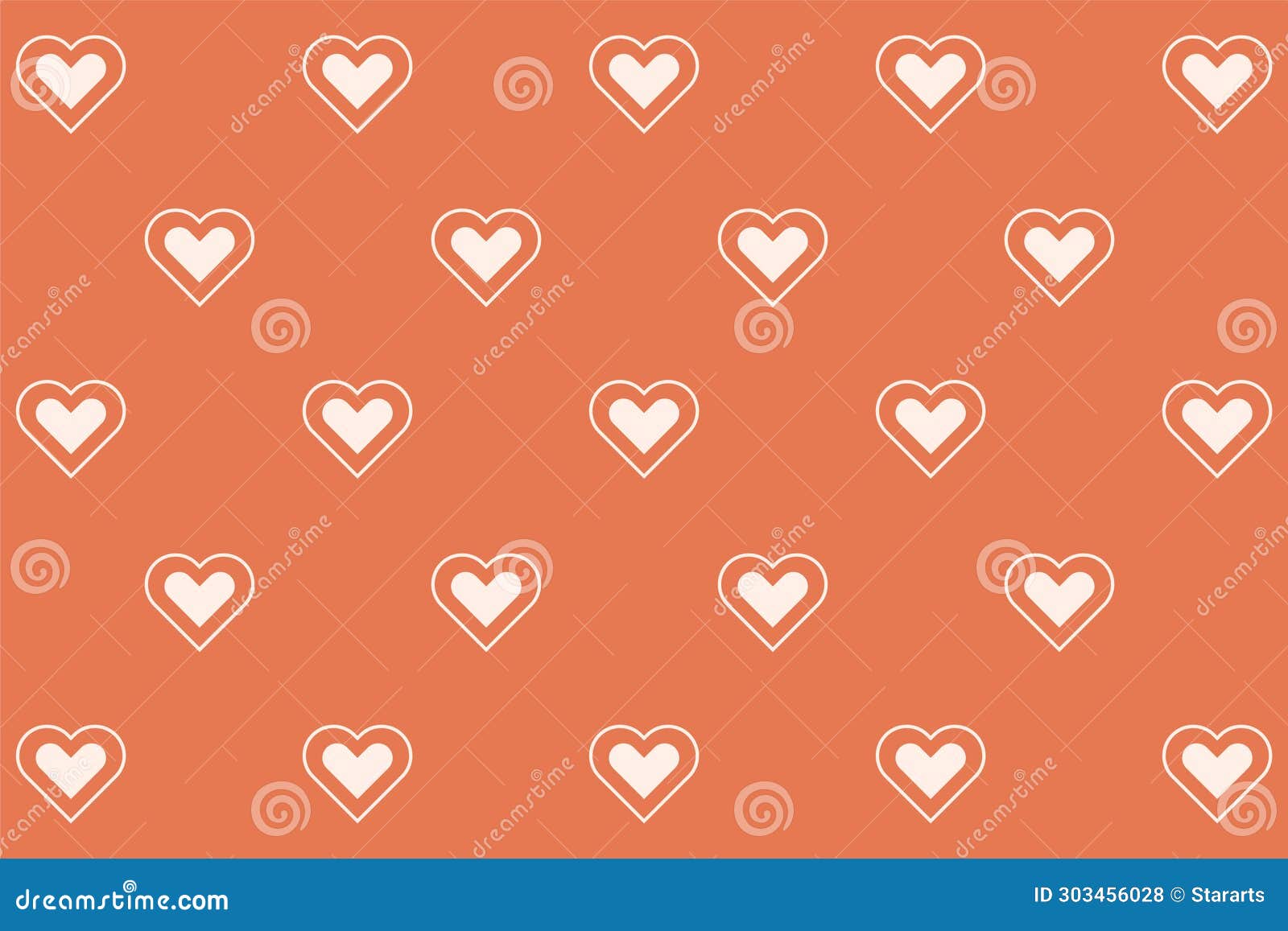 Cute and Minimal Love Heart Pattern for Textile Fabric Print Stock ...