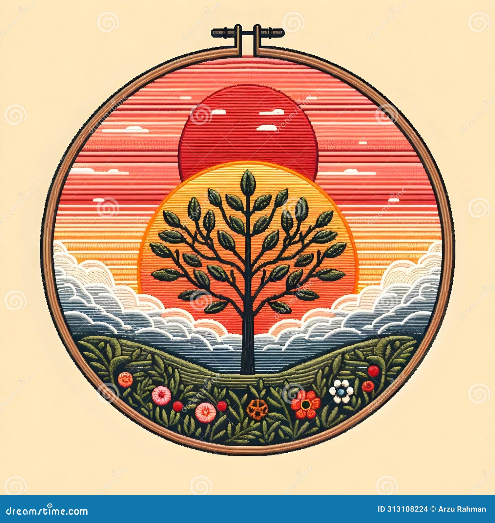 Cute minimal tree views stock illustration. Illustration of cute ...